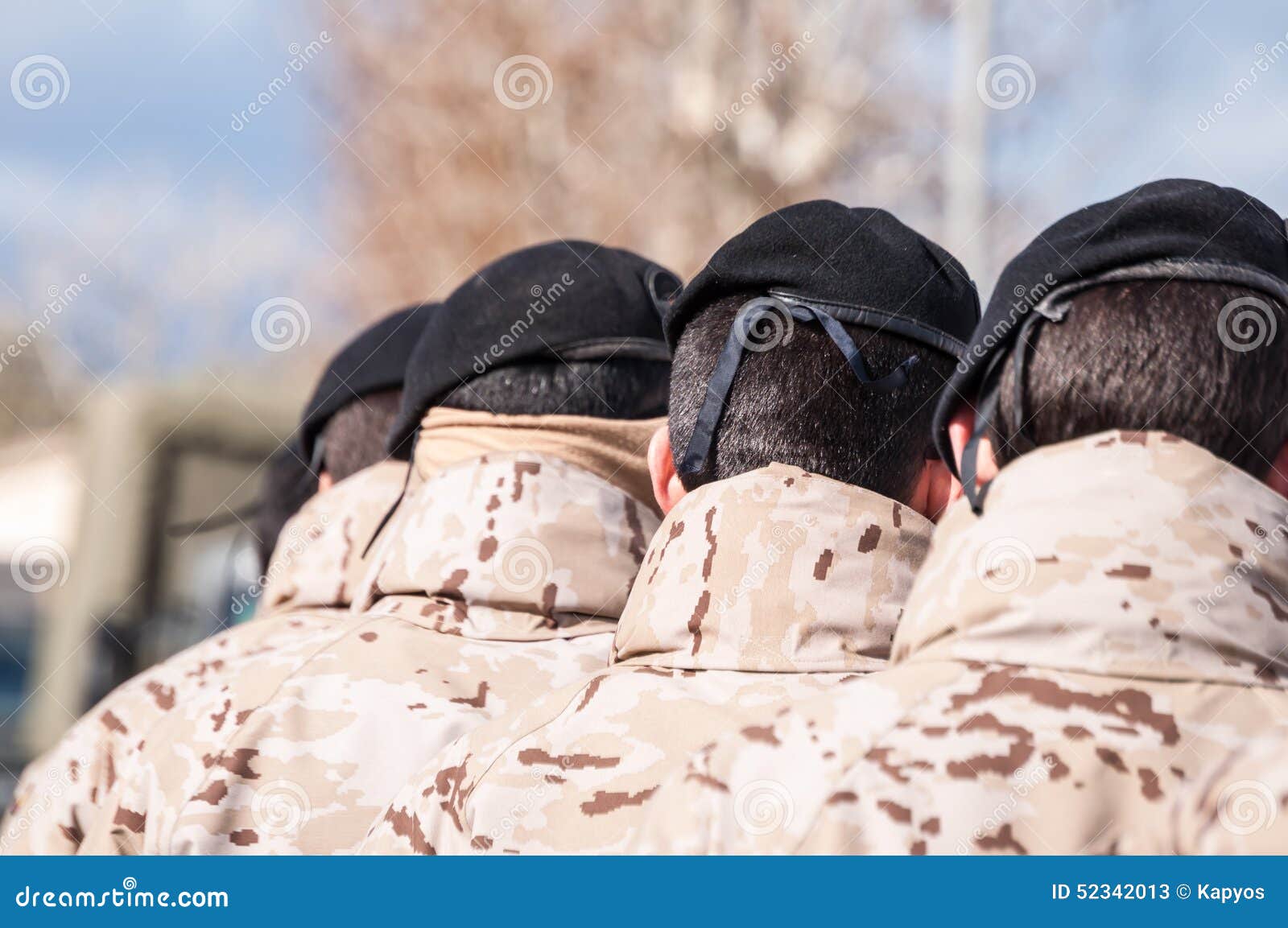 Military Troops in Formation Stock Image - Image of footwear, head ...