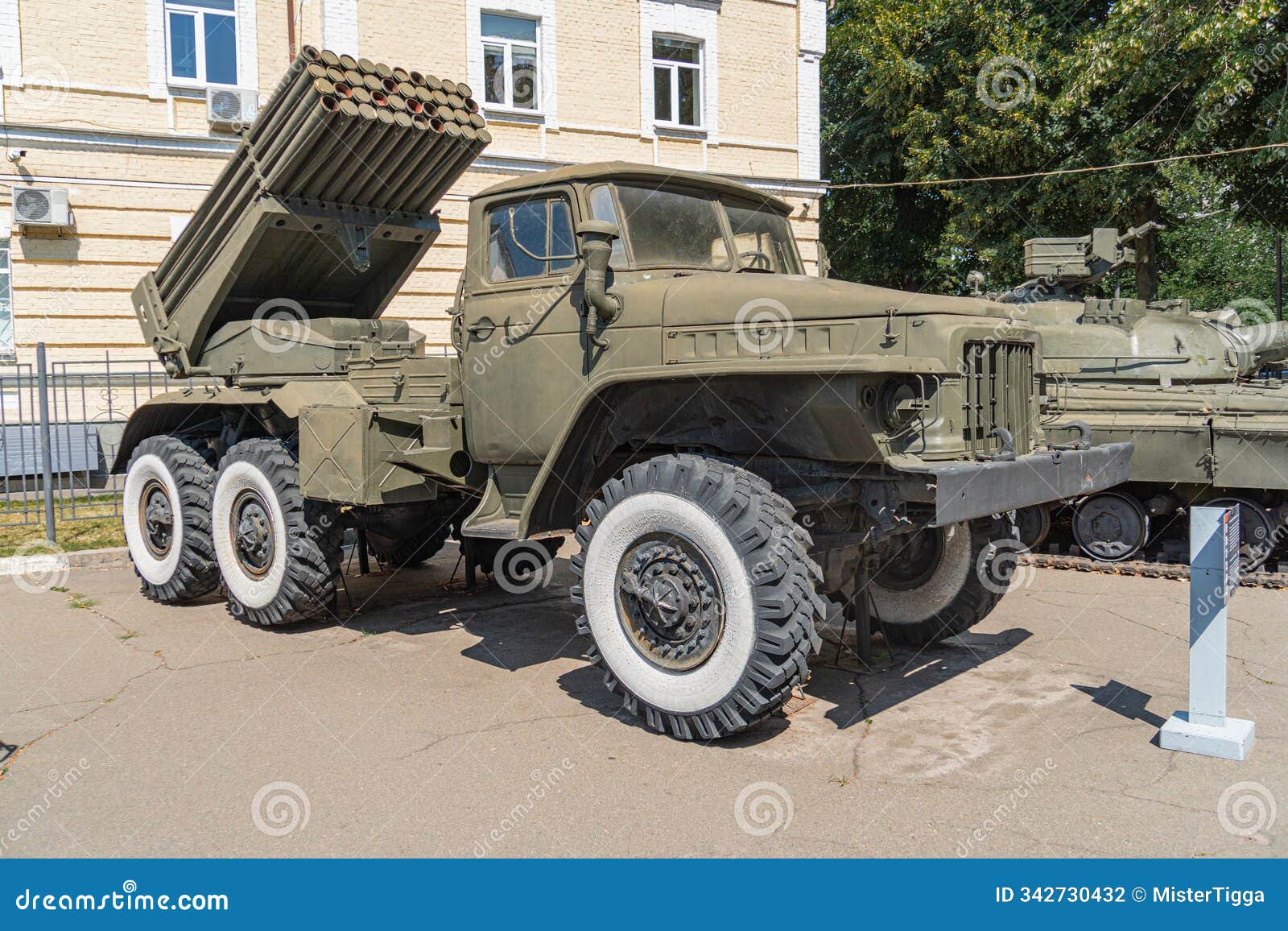 Military Truck with Rocket Launch System. Multiple Launch Rocket System ...