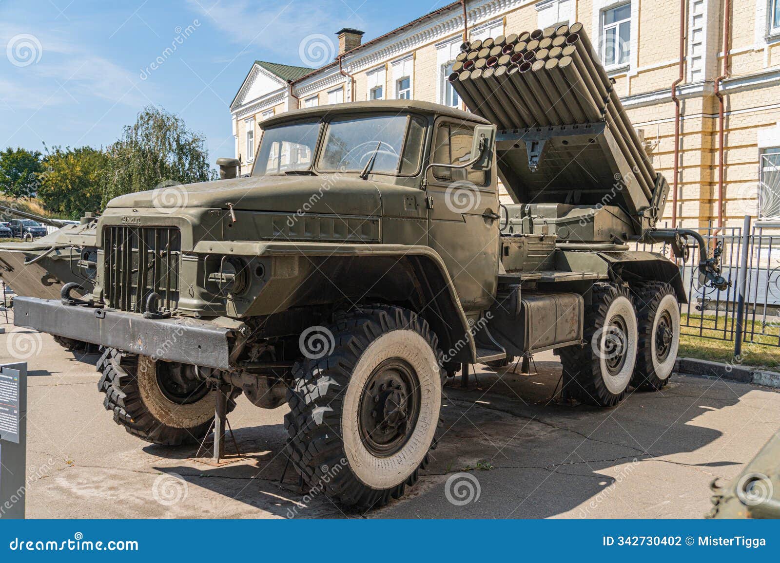 Military Truck with Rocket Launch System. Multiple Launch Rocket System ...