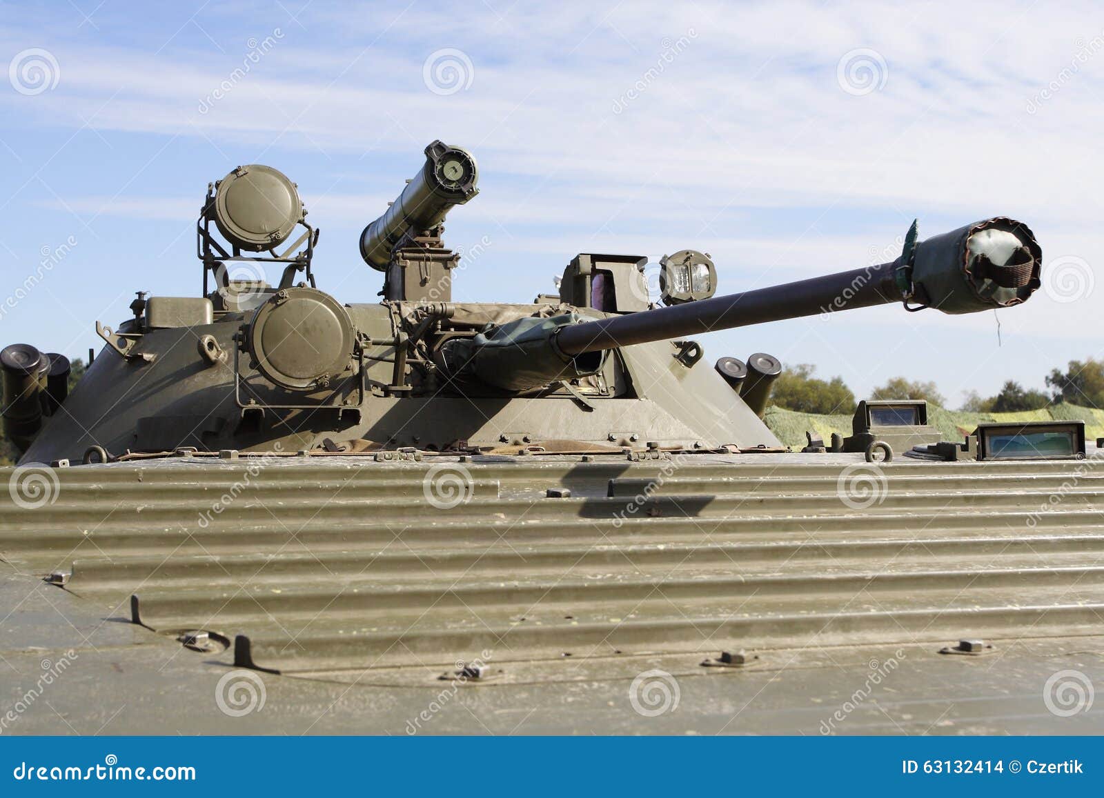 Military turret gun stock photo. Image of army, tank - 63132414