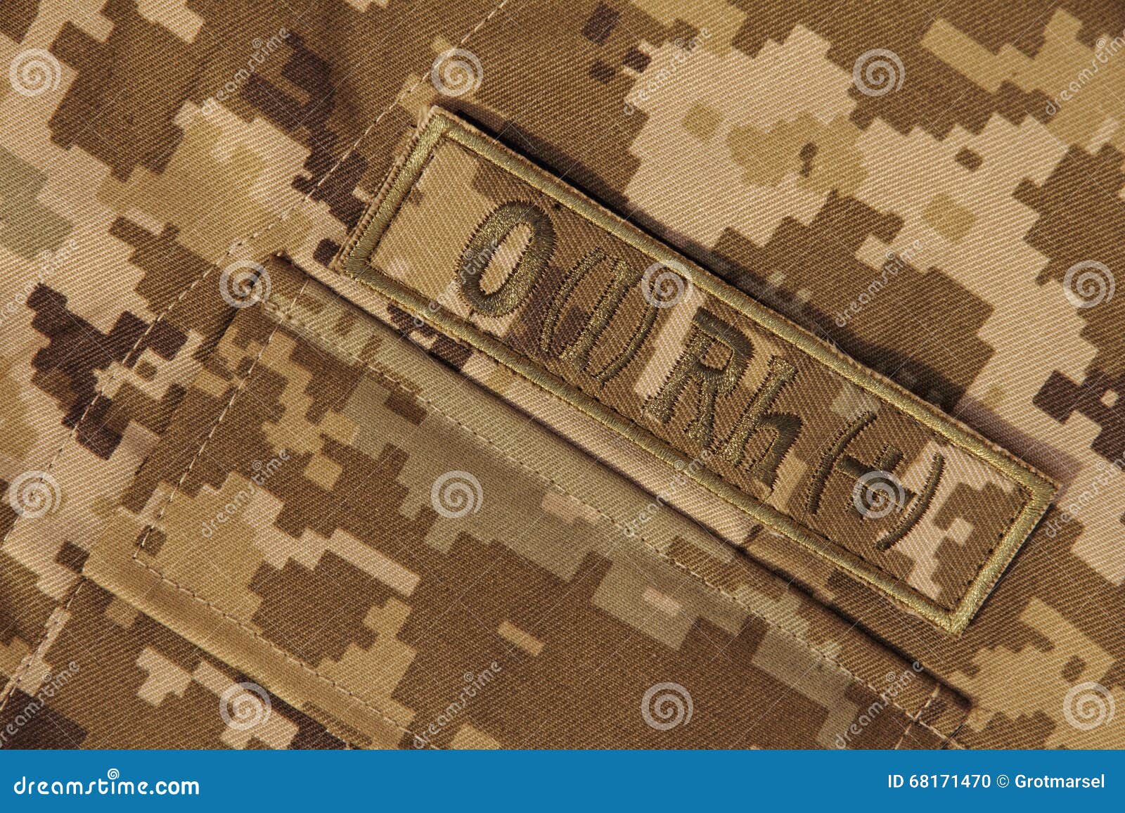 Military Uniform with Blood Type Identification. Stock Photo - Image of ...