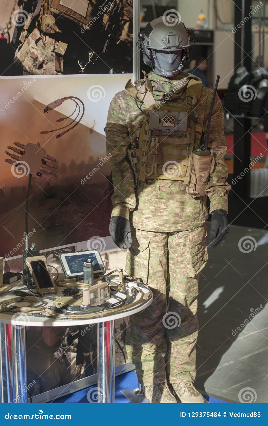 Military uniform on dummy editorial stock image. Image of dummy - 129375484