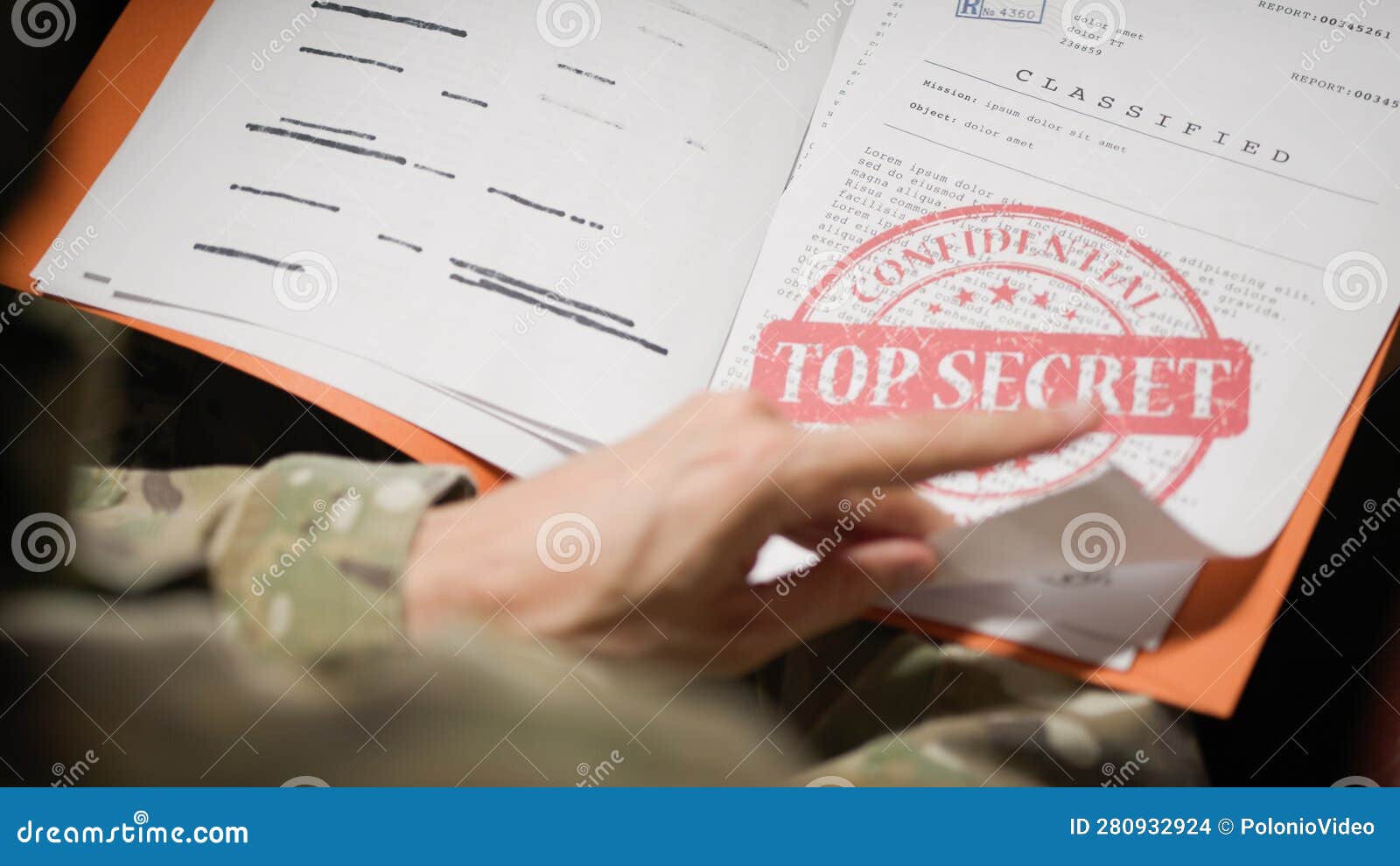 Military in Uniform Leafs through Searched Documents Stock Photo ...