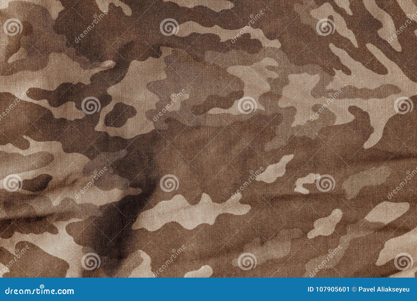 Military Uniform Pattern with Blur Effect in Brown Color. Stock Image ...