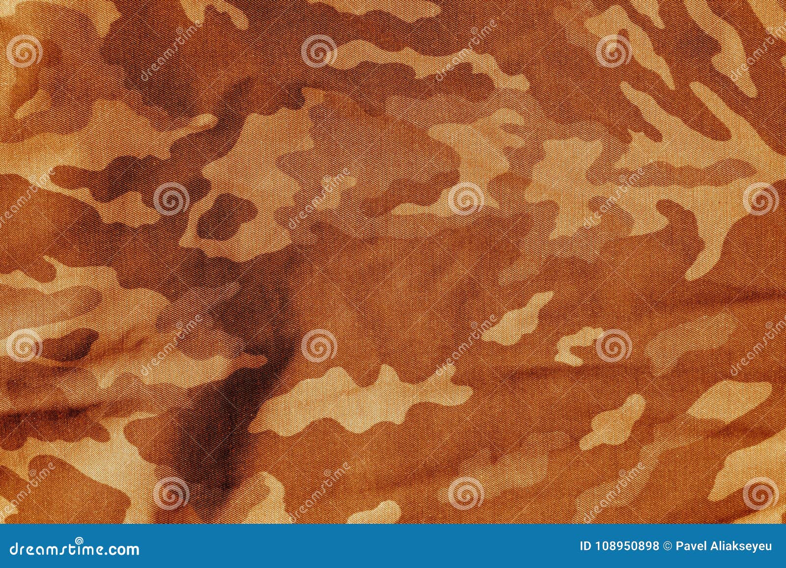 Military Uniform Pattern with Blur Effect in Orange Tone. Stock ...