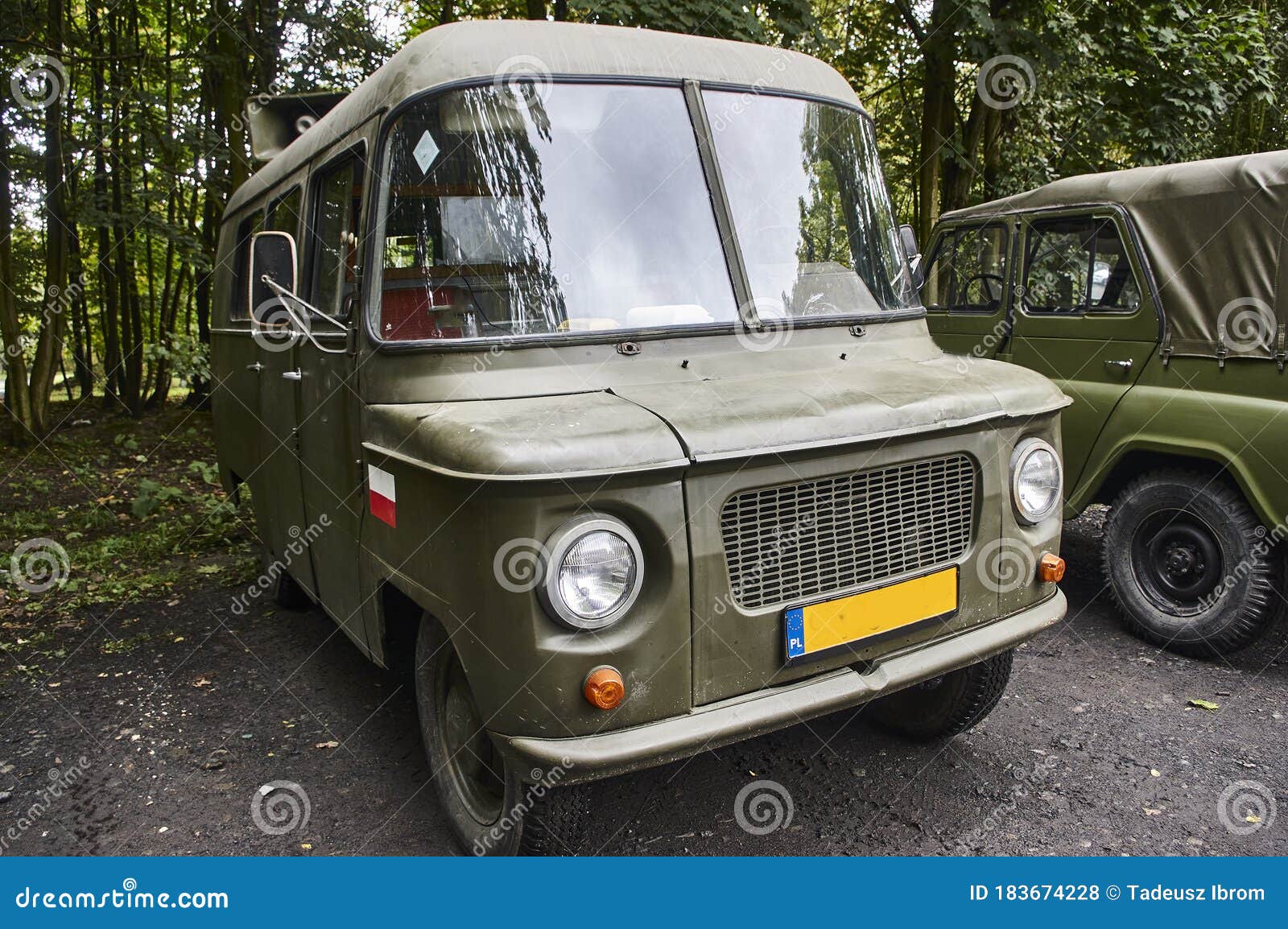 Military van stock photo. Image of poland, retro, truck - 183674228