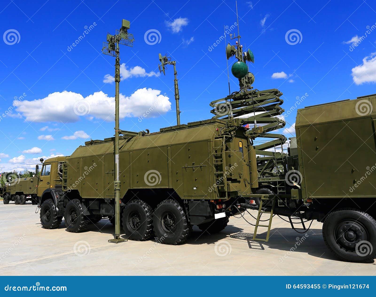 Military Vehicle Antennas Stock Photo - Image: 64593455