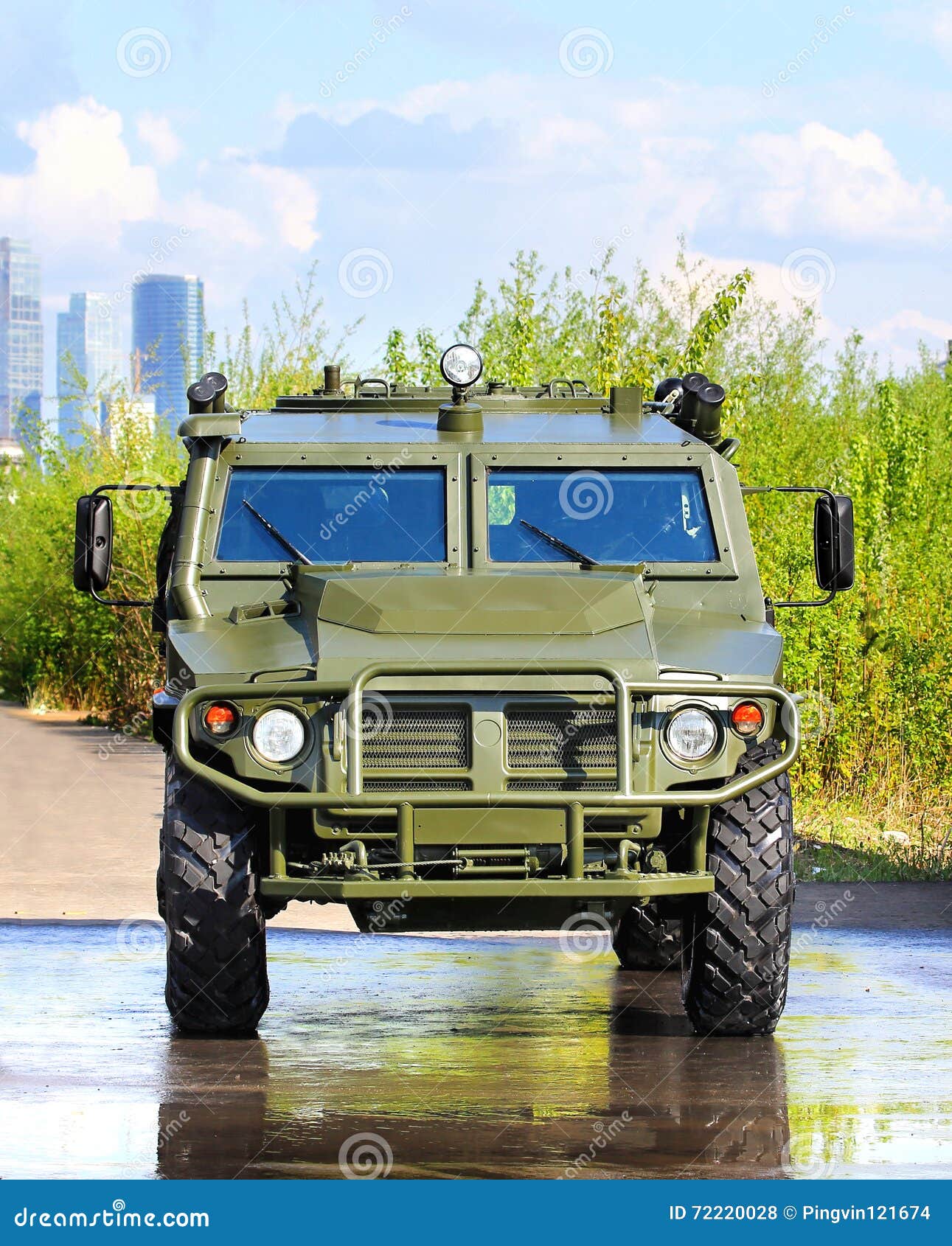 Military Vehicle, Front View Stock Photo - Image of passenger, fast ...