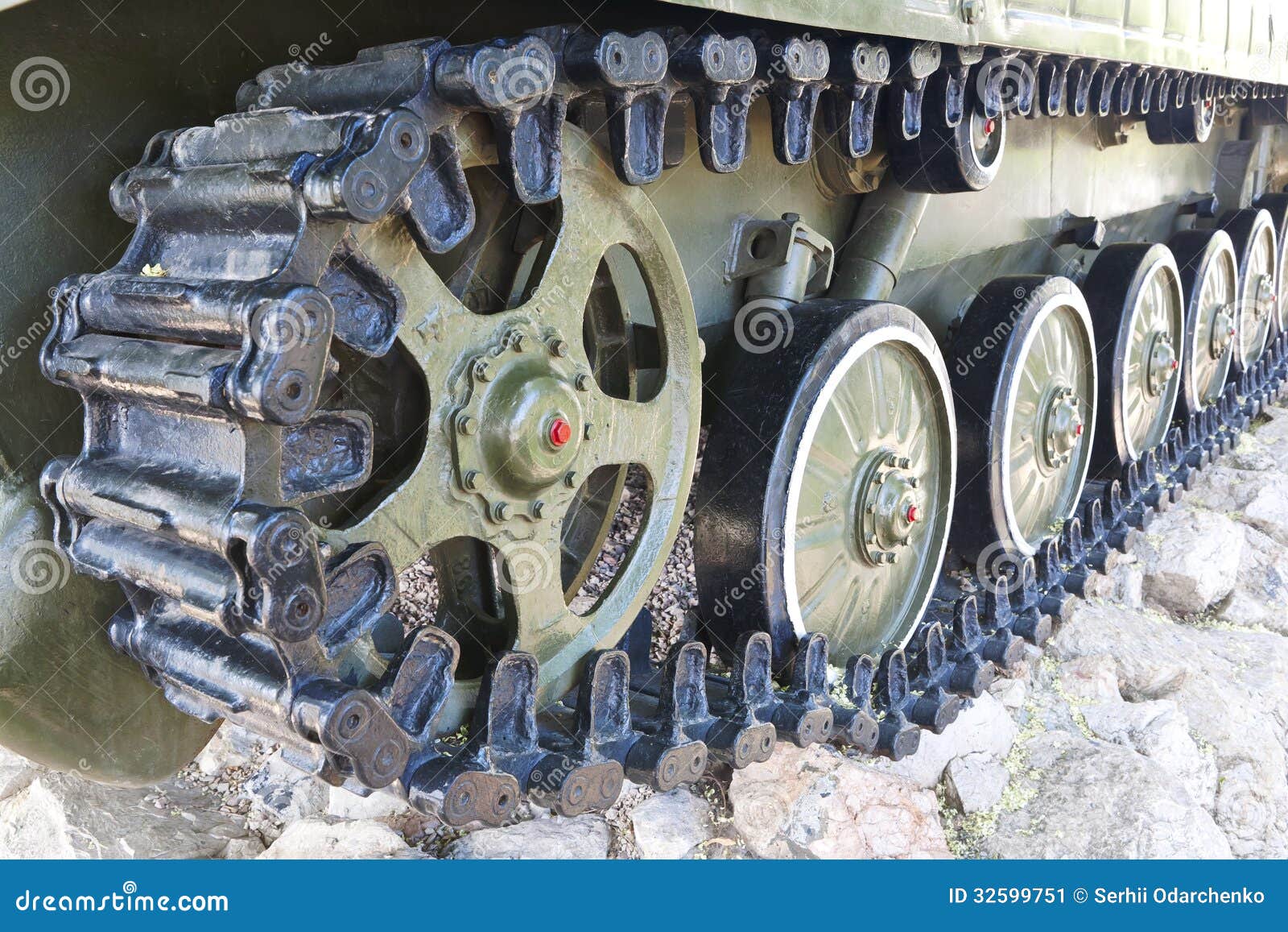 Military Vehicles Running Gear on Tracks Stock Image - Image of weapon ...