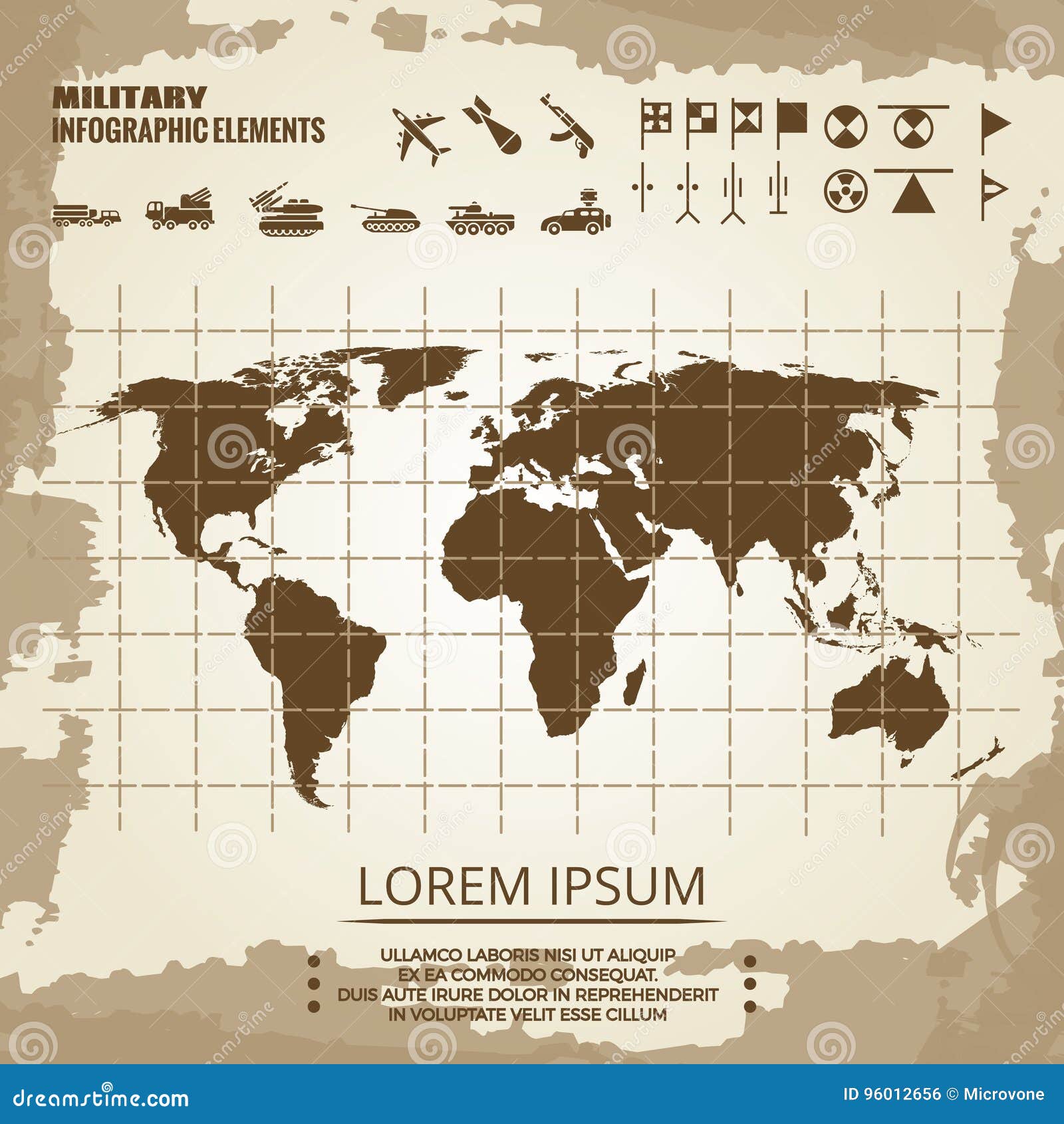 Military Vintage Poster with Inforaphics Elemets Stock Vector ...