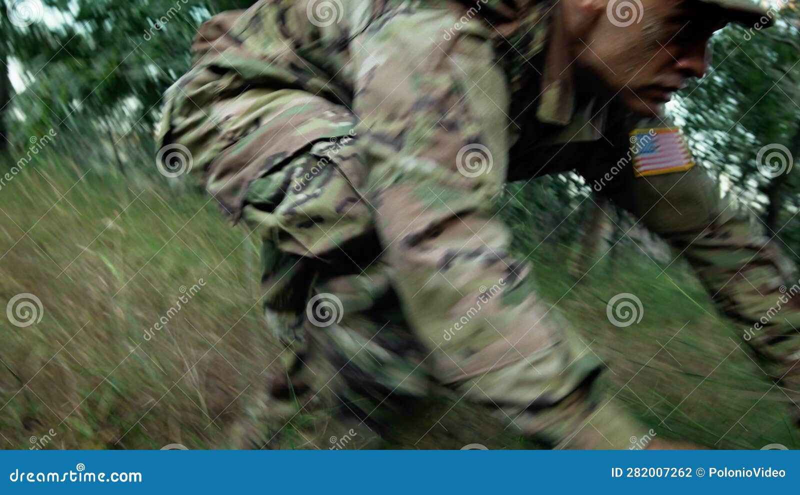 Military Walk in the Plants of the Forest Stock Footage - Video of ...