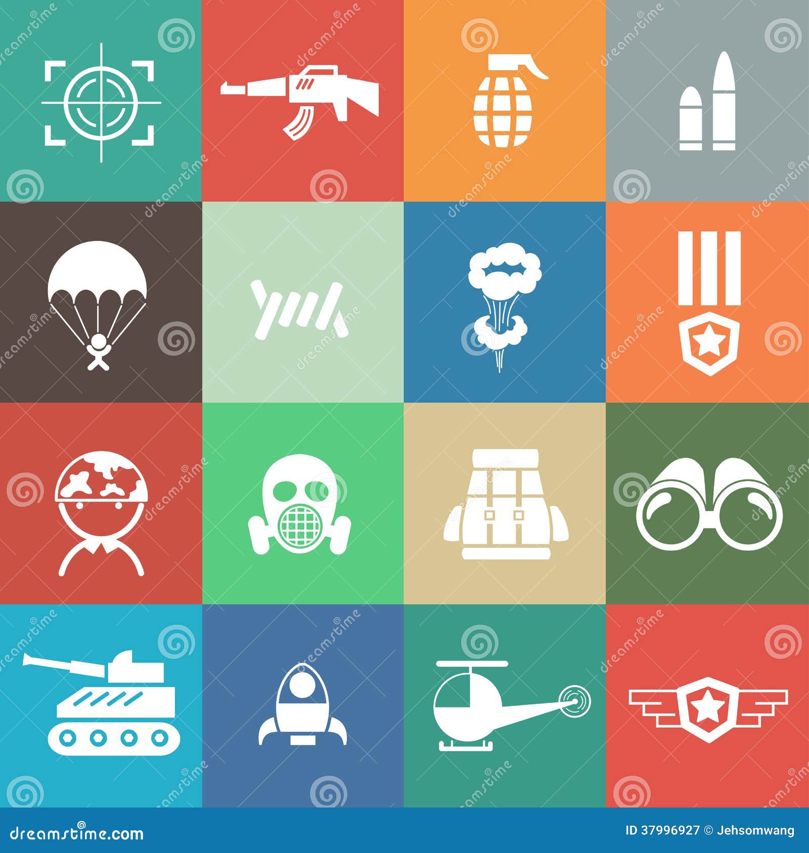 Military and war icons stock vector. Illustration of forces - 37996927