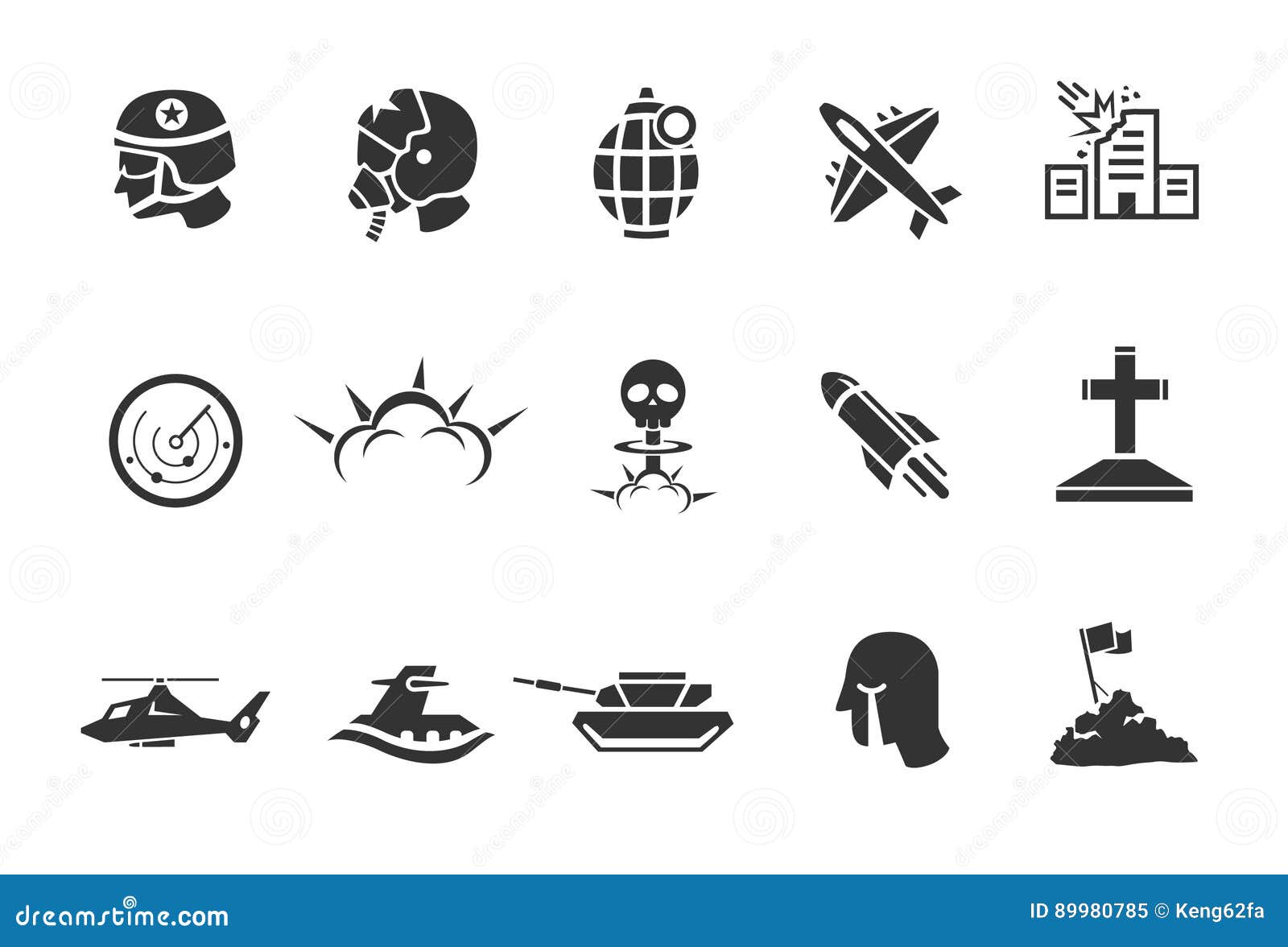 Military and war icons stock vector. Illustration of shotgun - 89980785