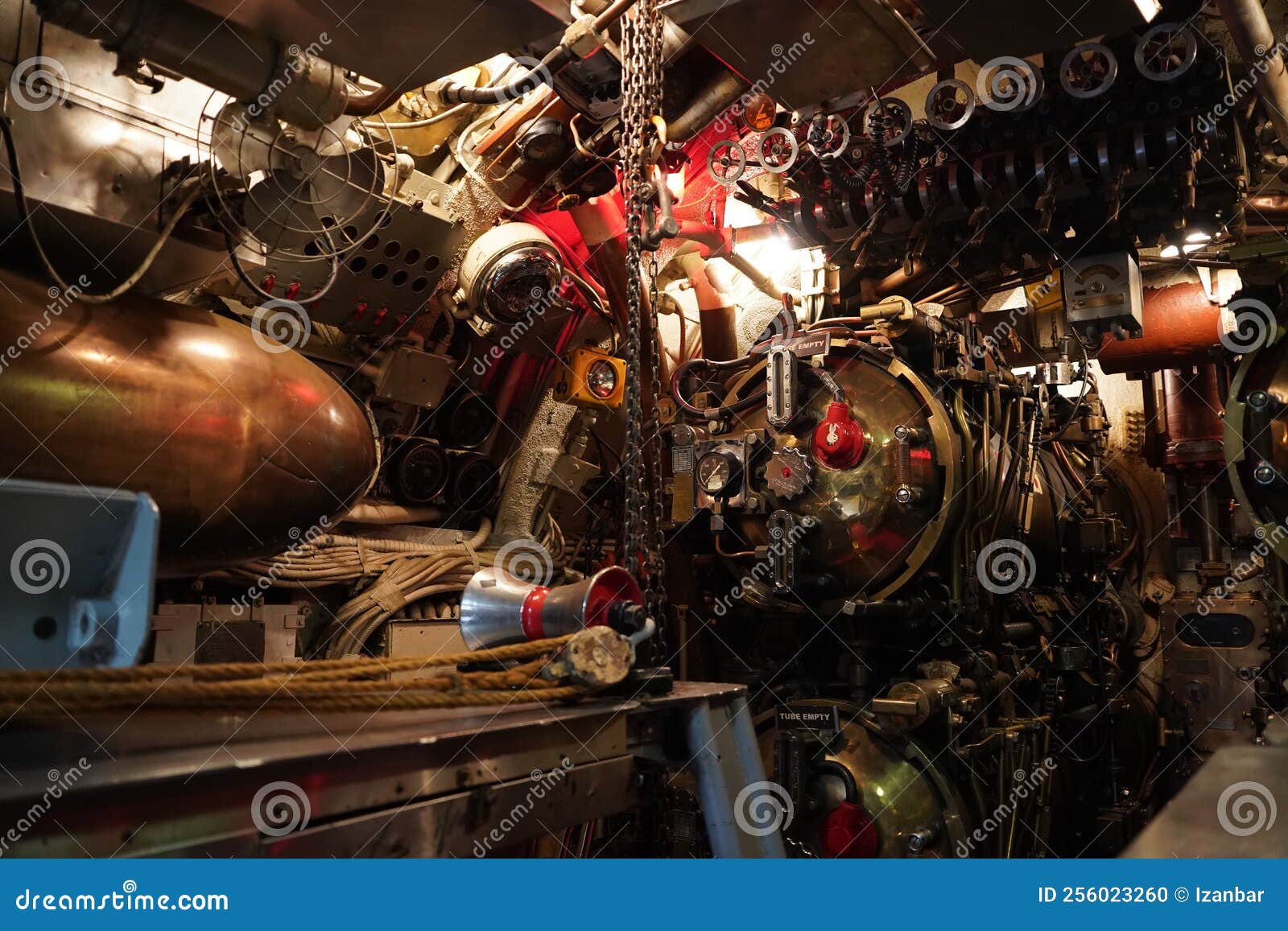Inside Military War Submarine Warship Stock Photo - Image of panel ...