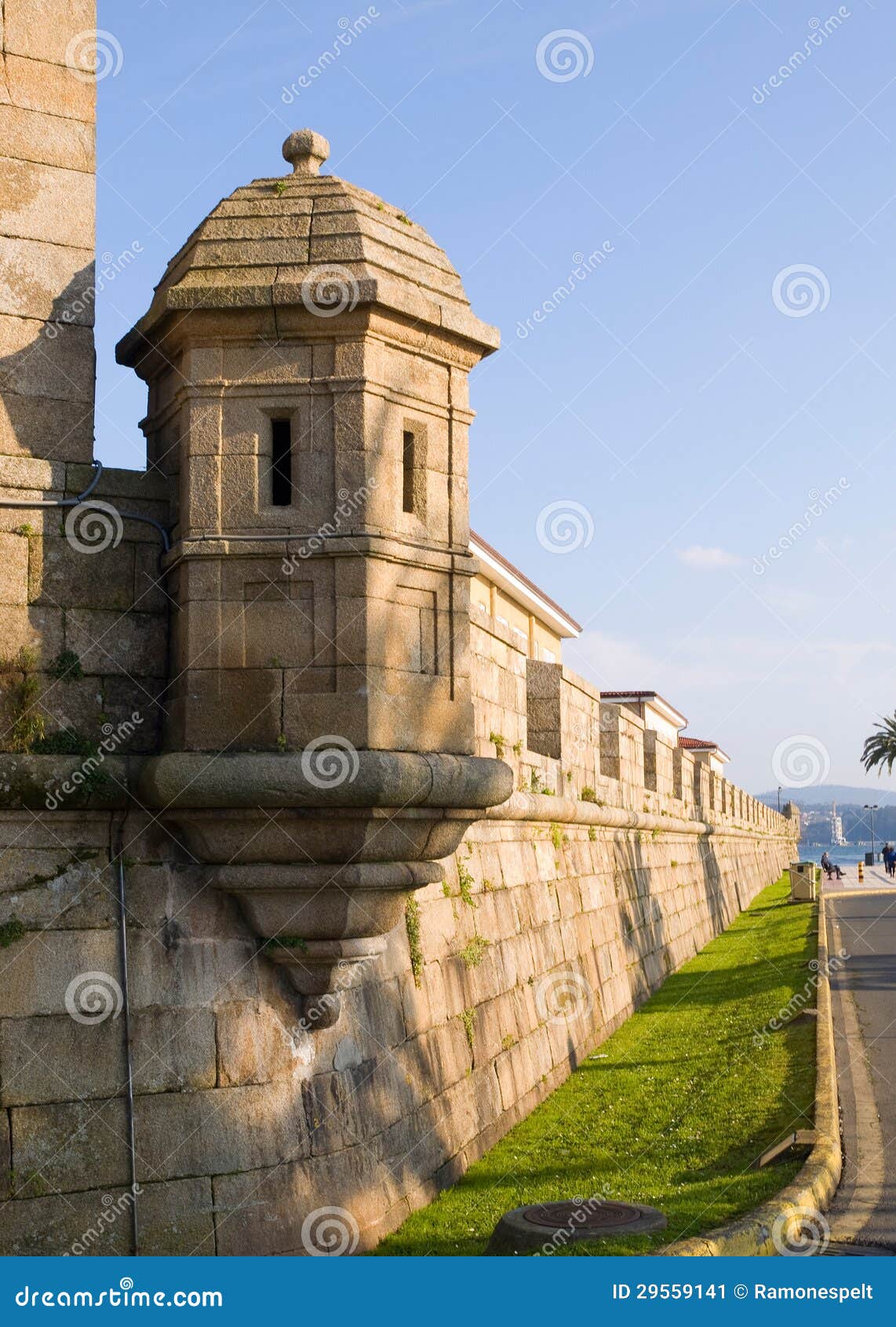 Military Watchtower and Wall Stock Image - Image of galicia ...