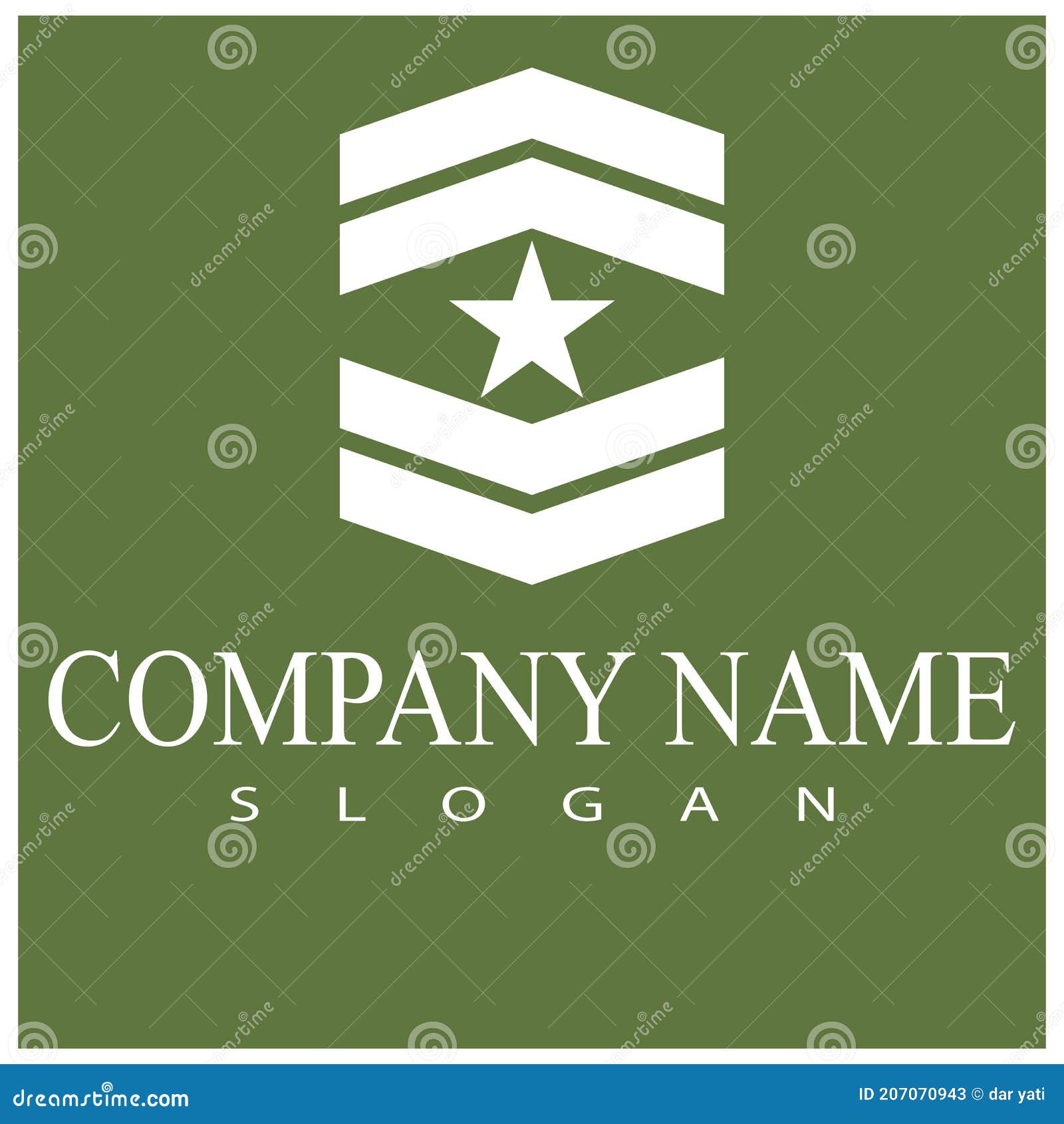 Military Wave Logo Template Vector Symbol Stock Vector - Illustration ...
