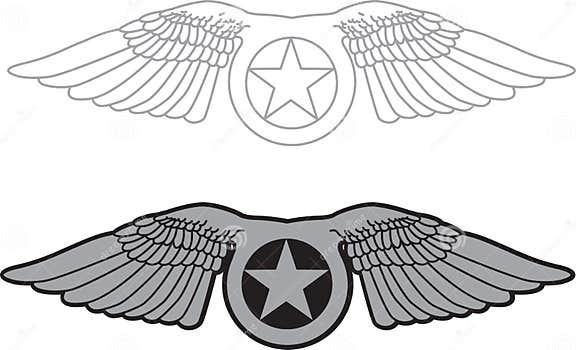 Military wing stock vector. Illustration of military, feathers - 1701324