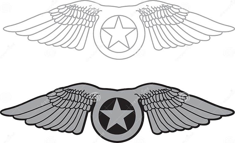 Military wing stock vector. Illustration of military, feathers - 1701324