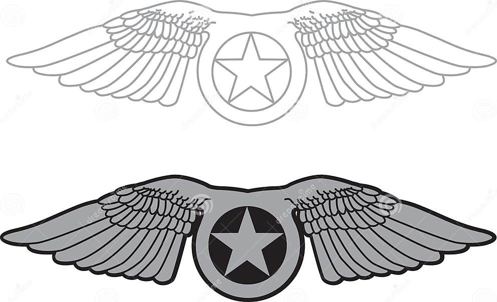 Military wing stock vector. Illustration of military, feathers - 1701324