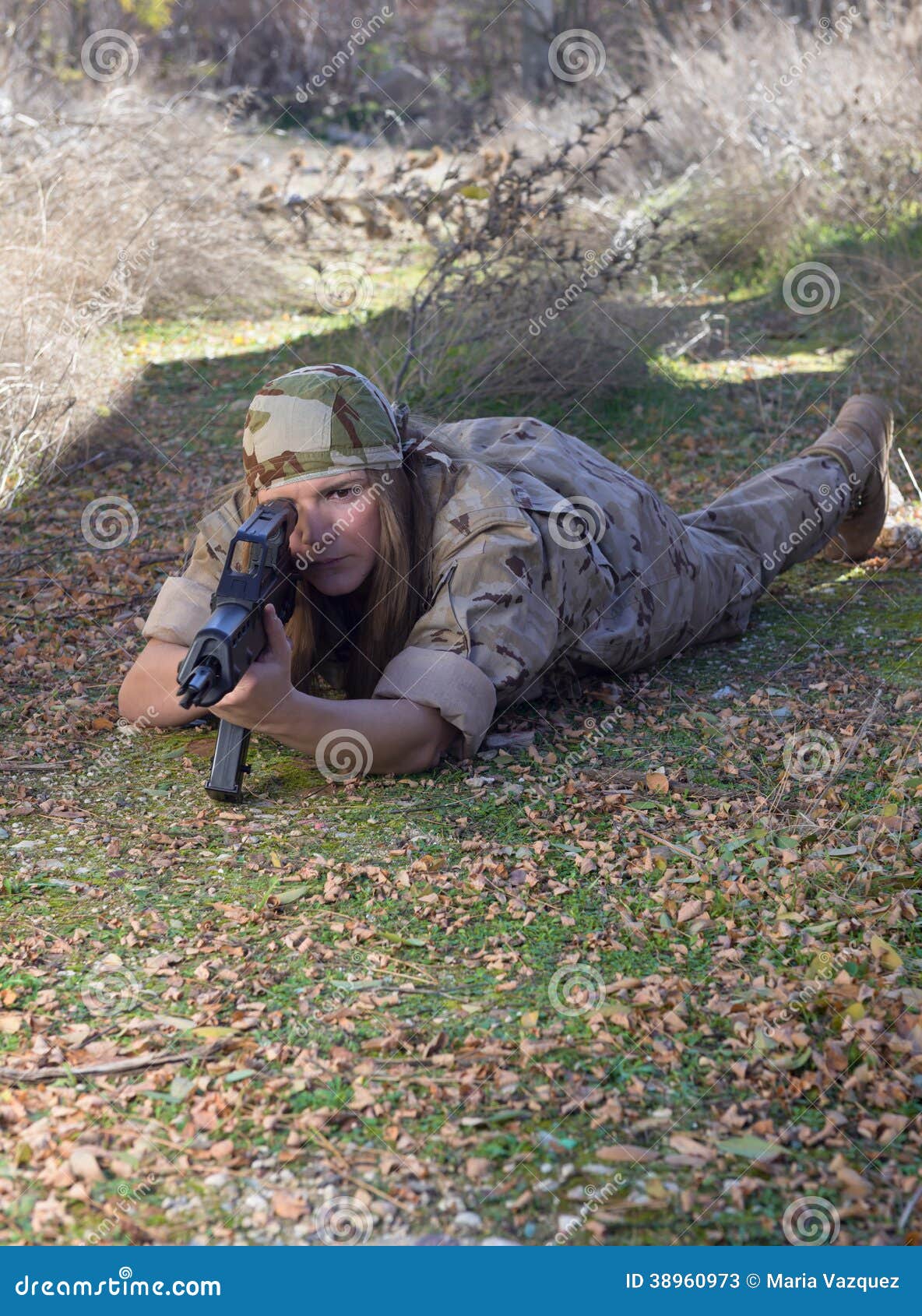 Military woman stock image. Image of weapon, woman, uniform - 38960973
