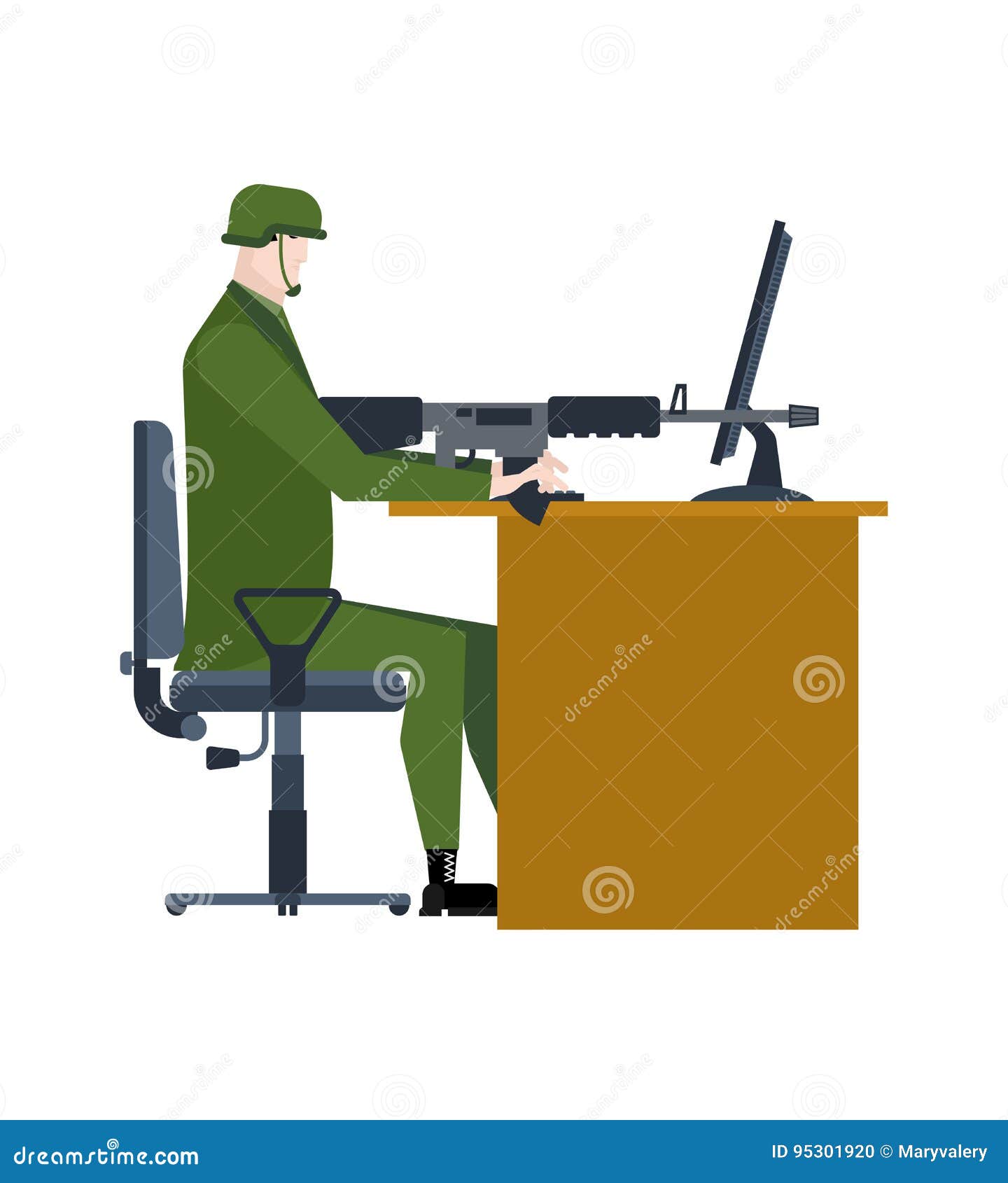 Military Office Shape And Airplane Vector Illustration | CartoonDealer ...