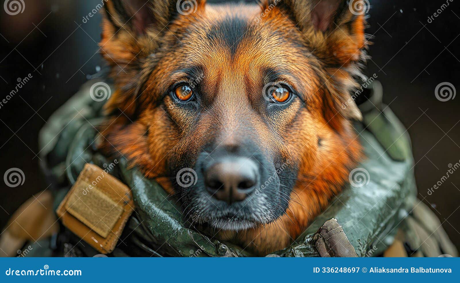 Military Working Dog in Tactical Gear, Intense and Focused, Ready for ...