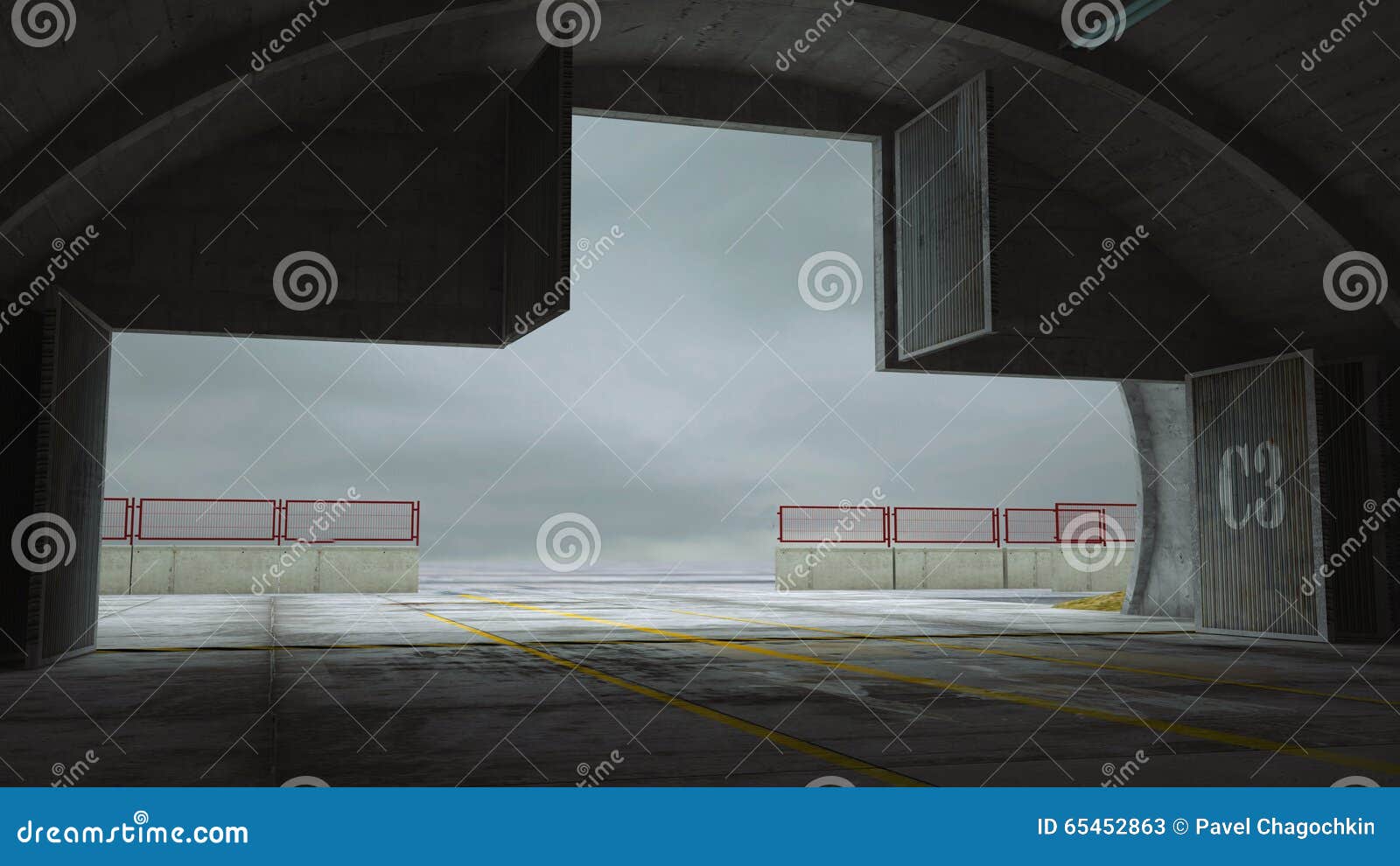 Militay Base, Hangar, Bunker. Interior Royalty-Free Stock Photo ...