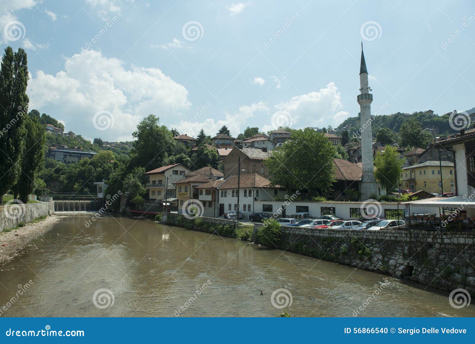 Miljacka river editorial image. Image of river, urban - 56866540