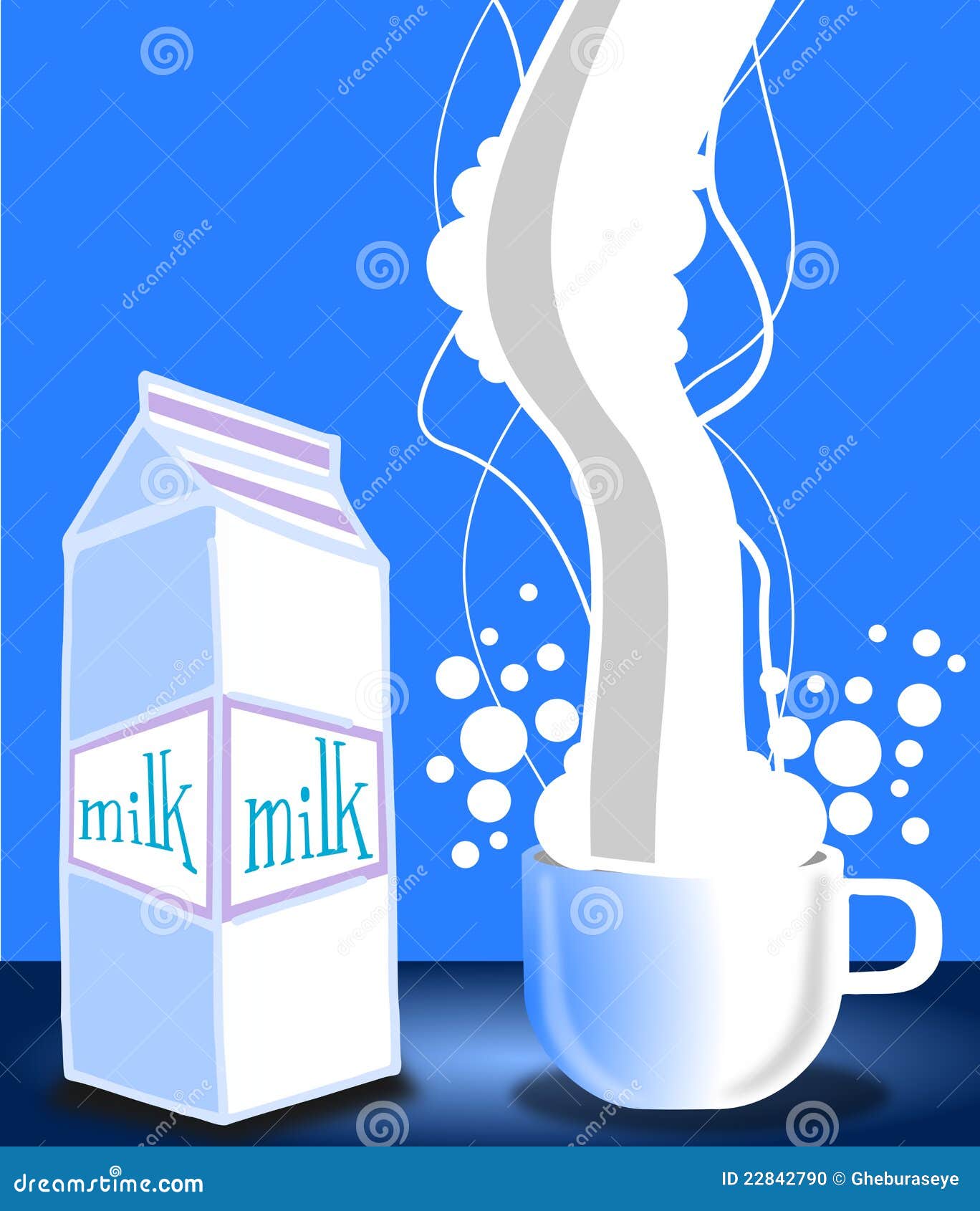 Milk stock illustration. Illustration of composing, dessert - 22842790