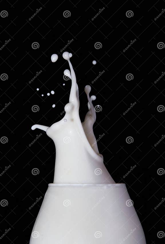 Milk stock image. Image of flowing, milkshake, fall, black - 8629733