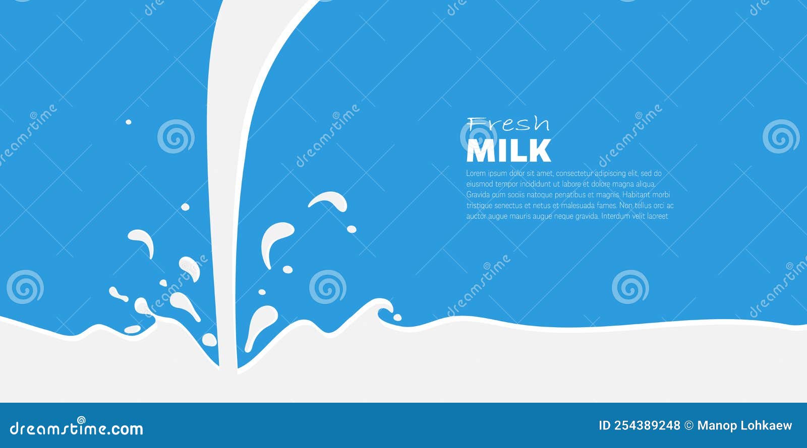 Pouring Milk Background Vector Illustration Stock Vector - Illustration ...