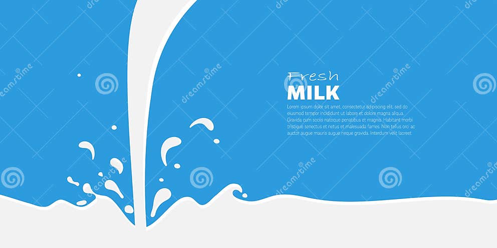 Pouring Milk Background Vector Illustration Stock Vector - Illustration ...