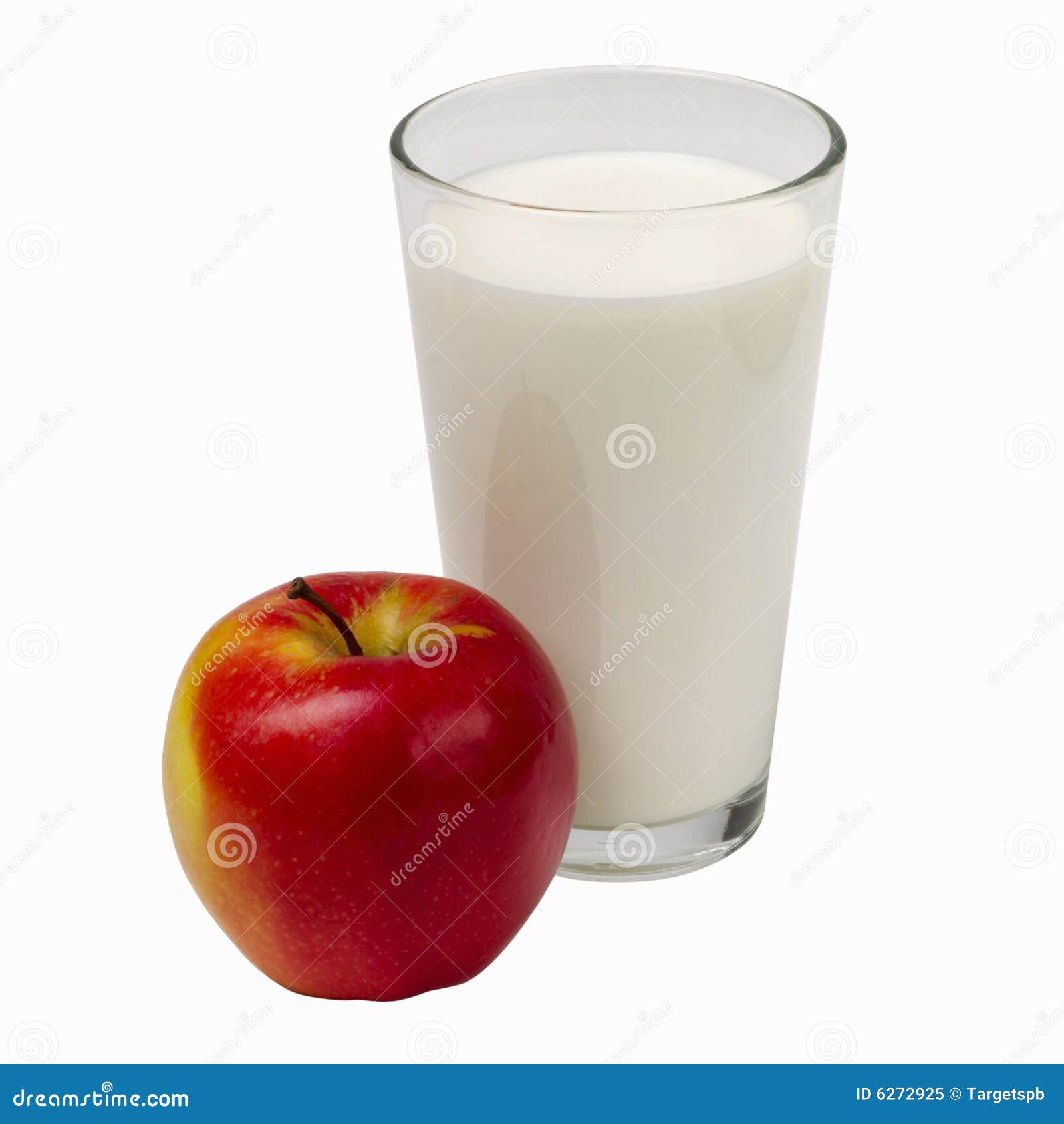 Milk and apple stock image. Image of breakfast, diet, glass - 6272925