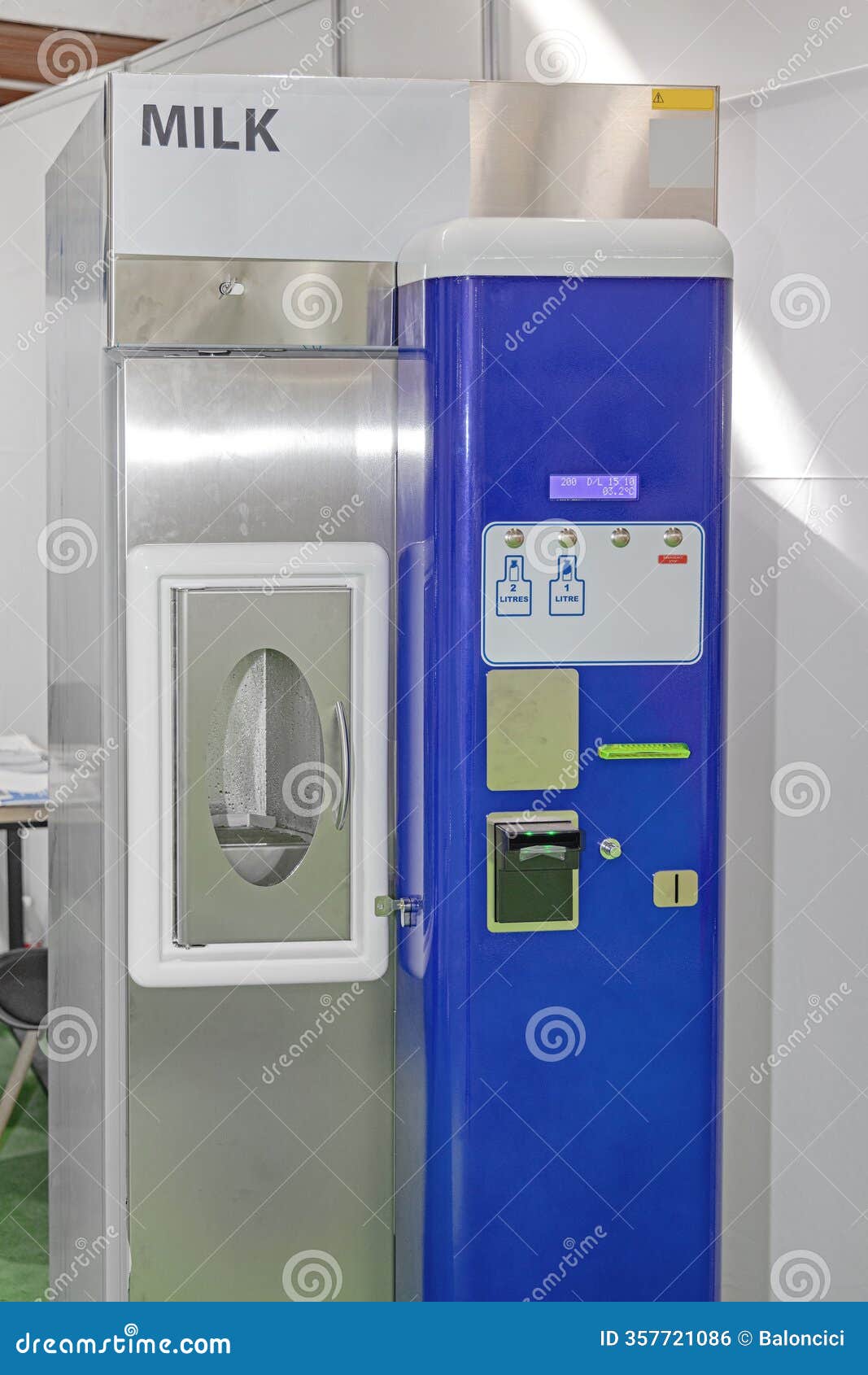 Milk Automatic Dispenser Machine Stock Photo - Image of sign, consumer ...