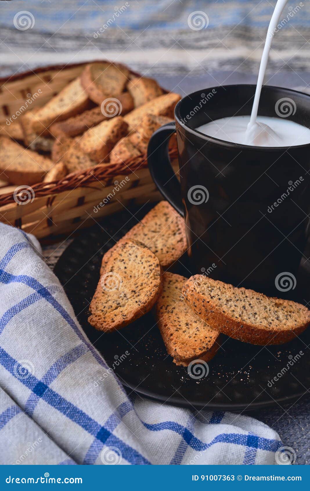 Milk and bakery products stock image. Image of crust - 91007363