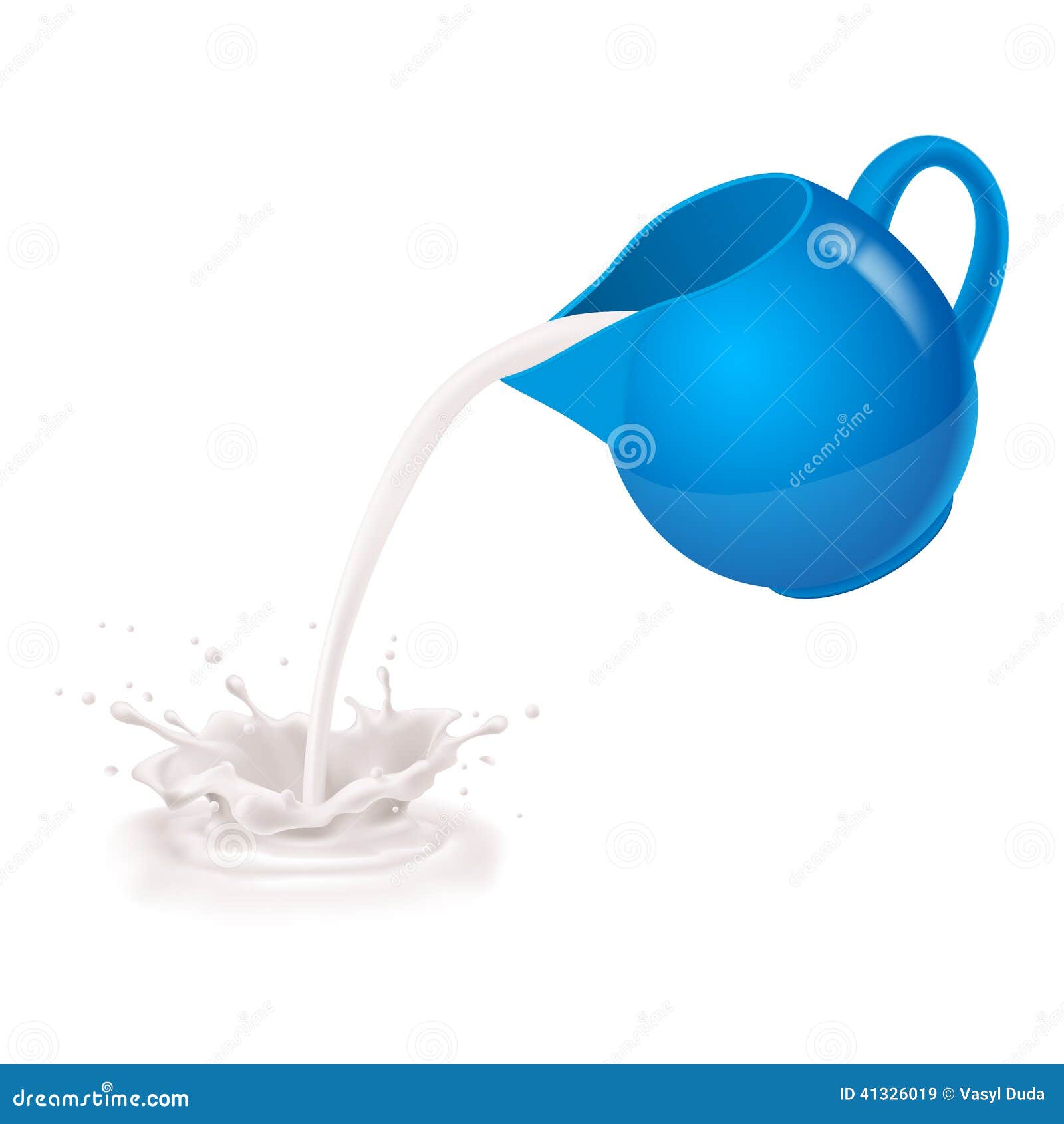 Milk being poured from jug stock vector. Illustration of nutritional ...