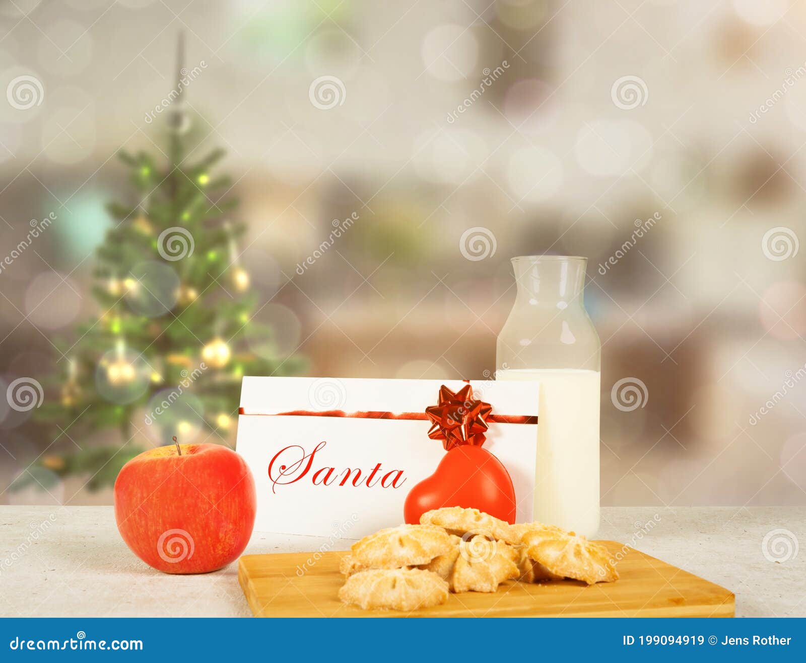 Milk and Biscuits Prepared for the Arrival of Santa Stock Image - Image ...