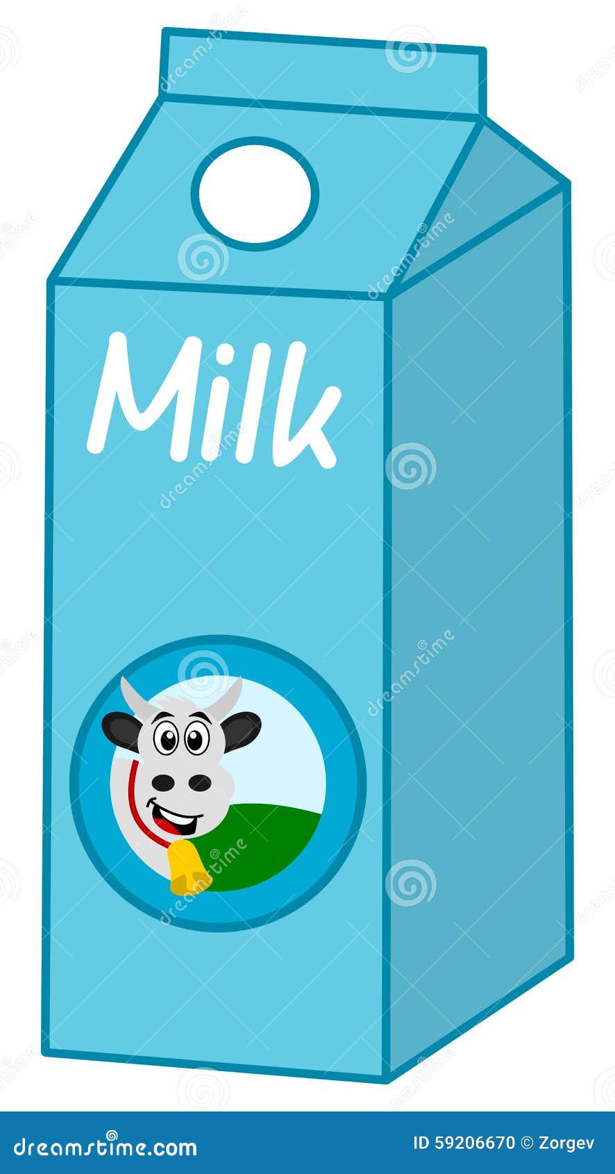 A milk blue box stock illustration. Illustration of advertiser - 59206670