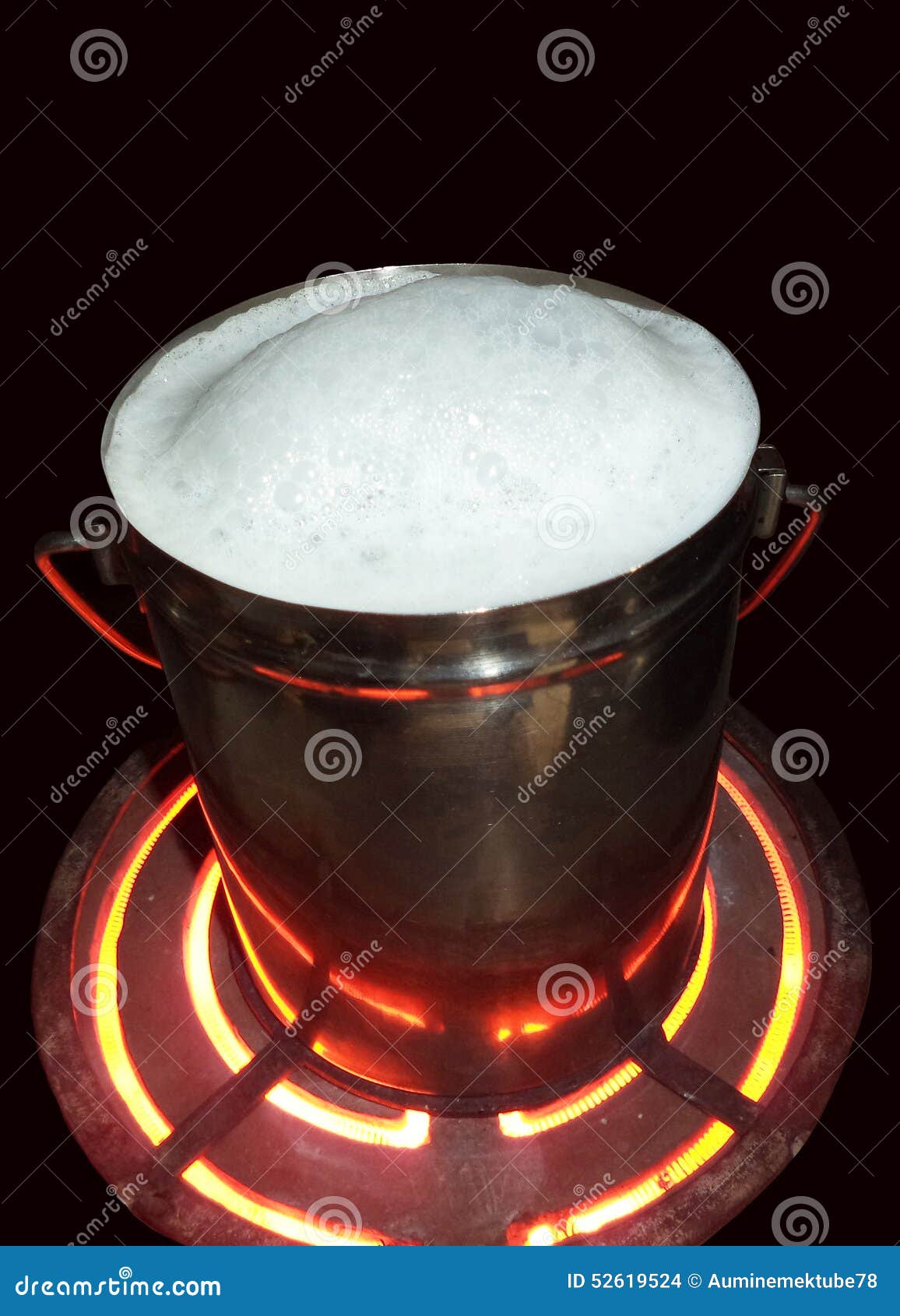 Milk on boil stock photo. Image of container, healthy - 52619524