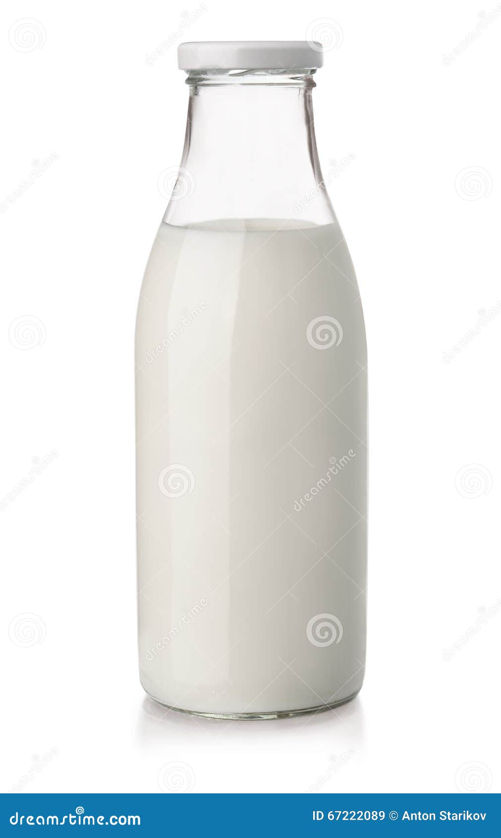 Milk Bottle Food Isolated Container White Background. Pasteurized ...