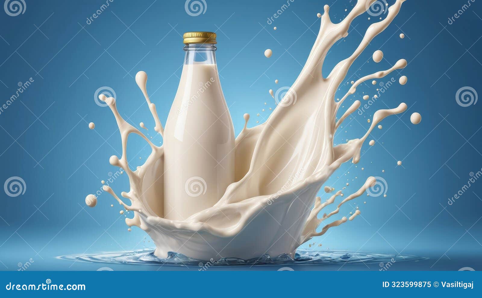 Milk Bottle Splash Art stock illustration. Illustration of refreshing ...