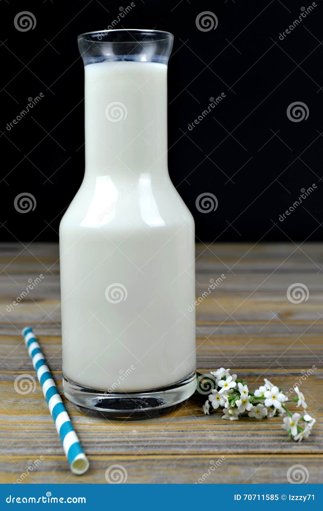 Milk bottle on the table stock image. Image of organic - 70711585