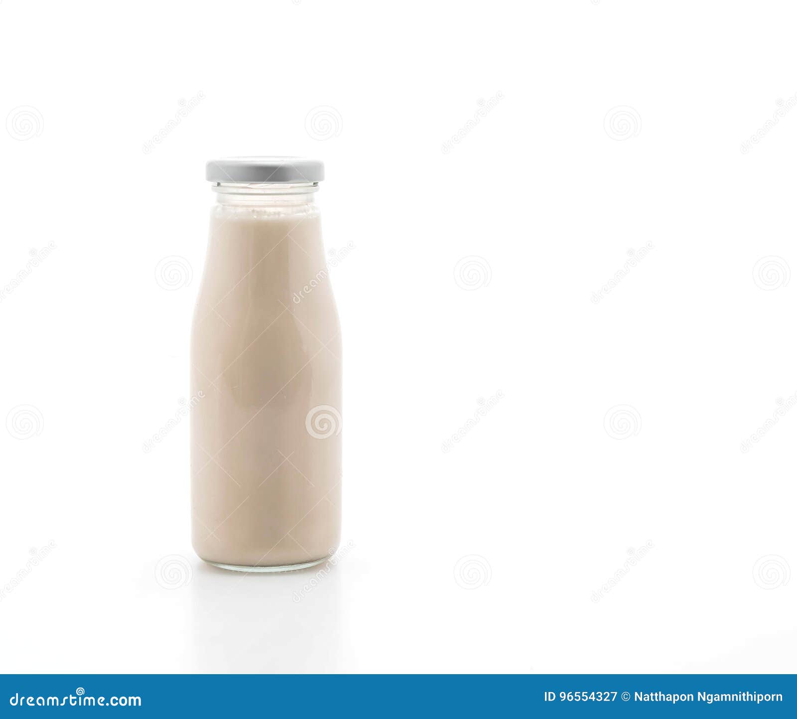 Milk in bottle on white stock image. Image of healthy - 96554327