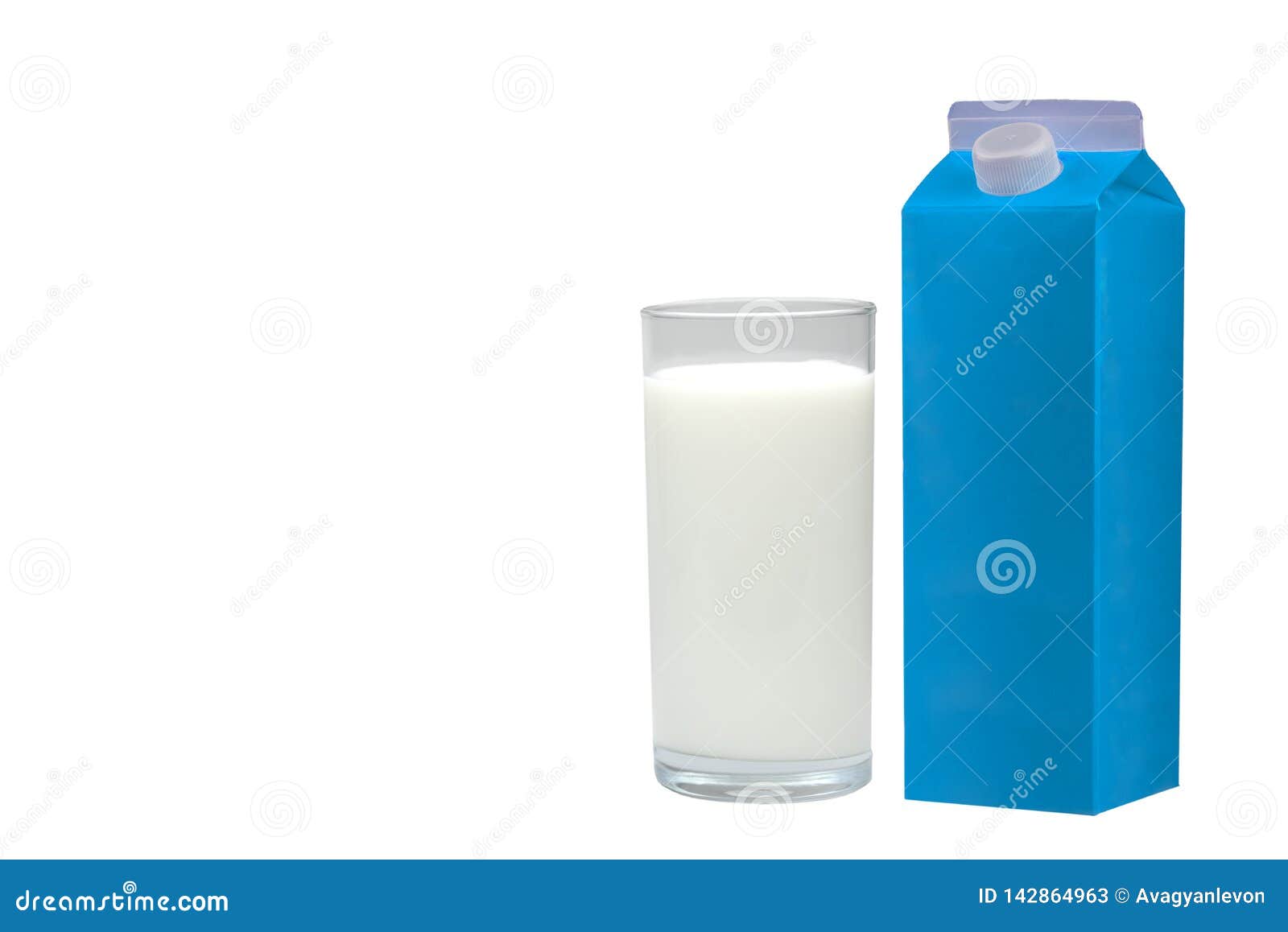 Milk Box with Glass of Milk Stock Image - Image of drink, food: 142864963