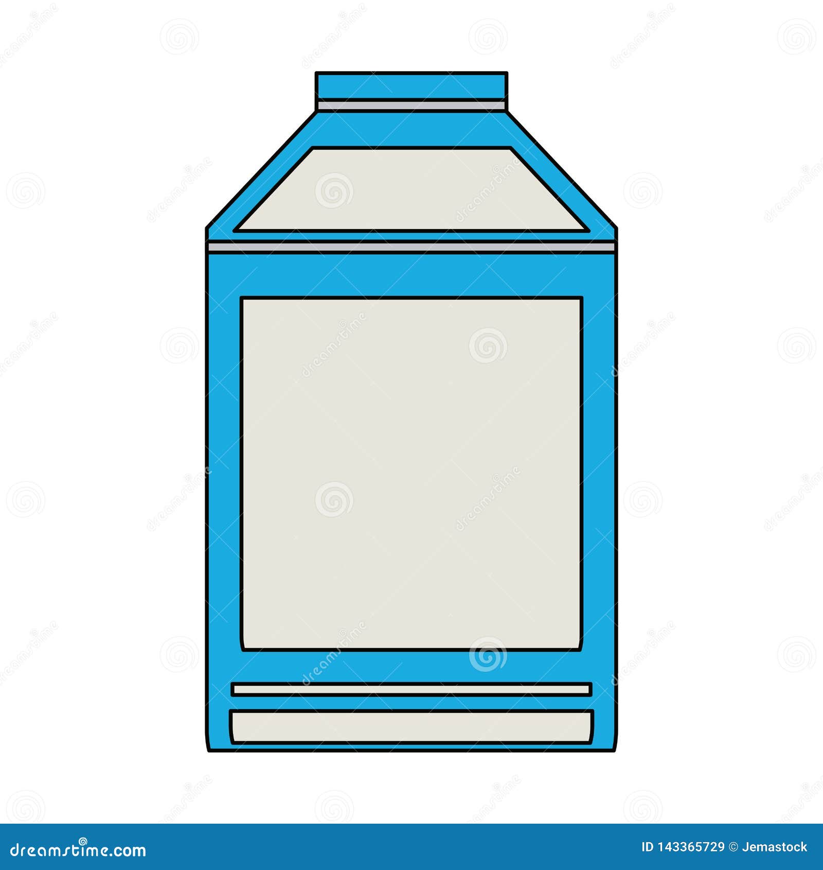 Milk box isolated stock vector. Illustration of beverage - 143365729