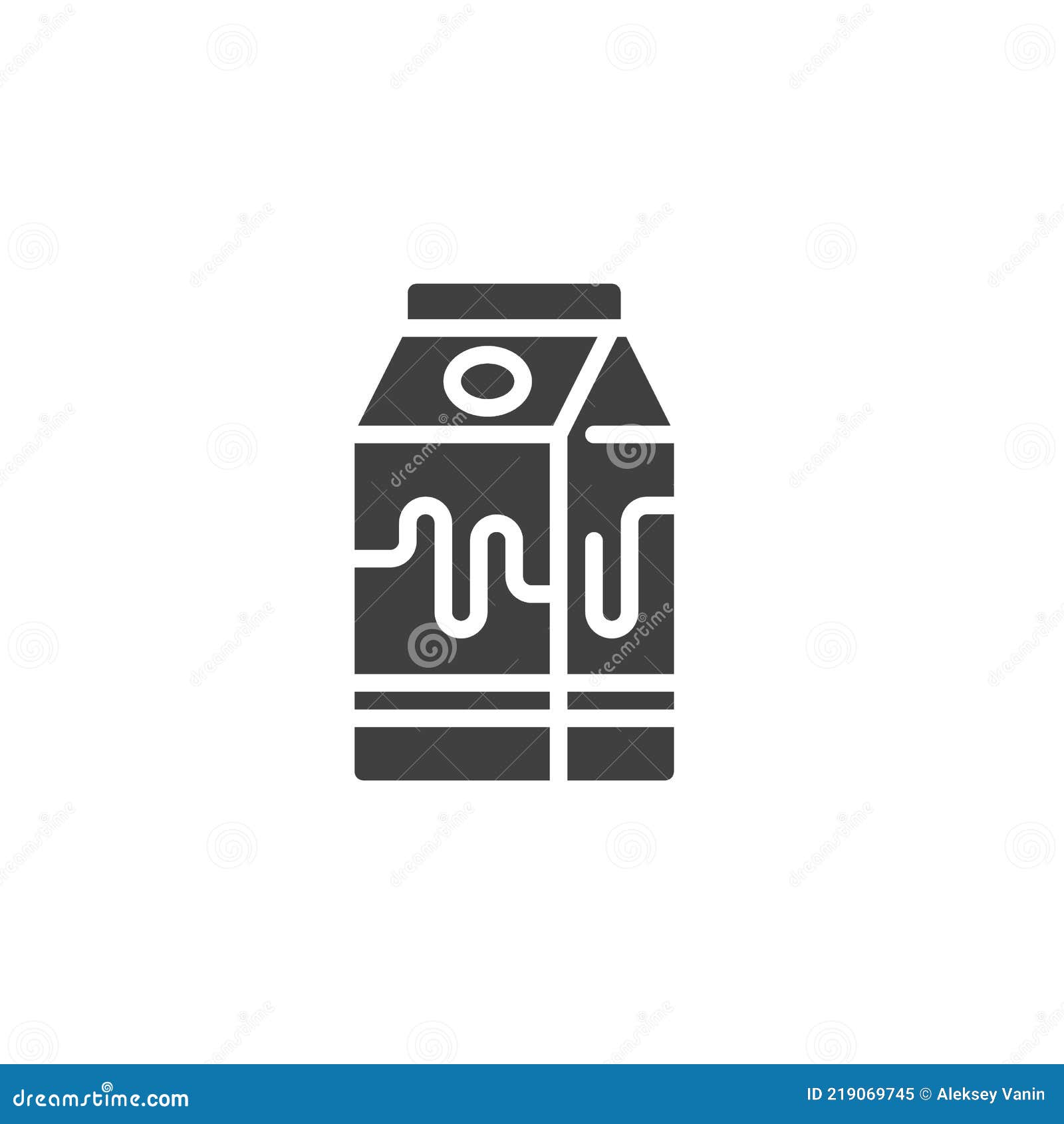 Milk Box Package Vector Icon Stock Vector - Illustration of solid ...