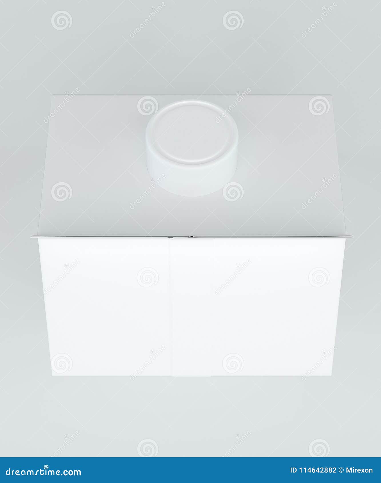 Top View Of 3d Carton White Boxes Vector Mockup, Realistic Close And ...