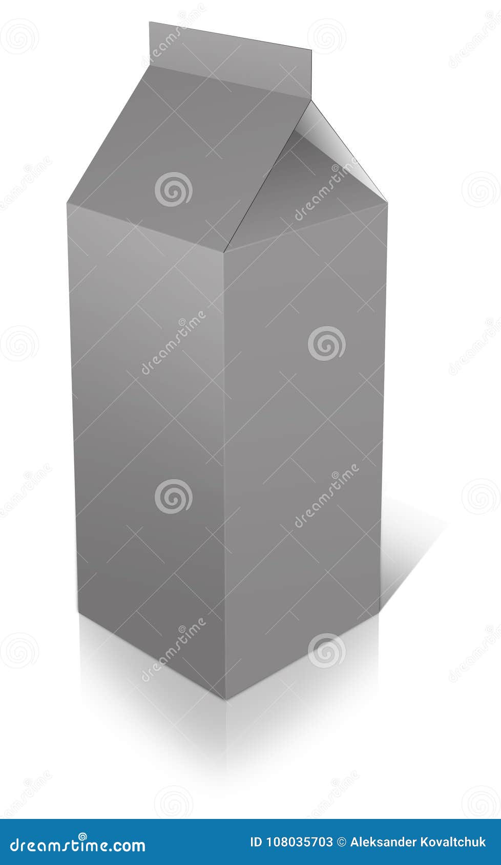 One Milk Box stock illustration. Illustration of isolated - 108035703