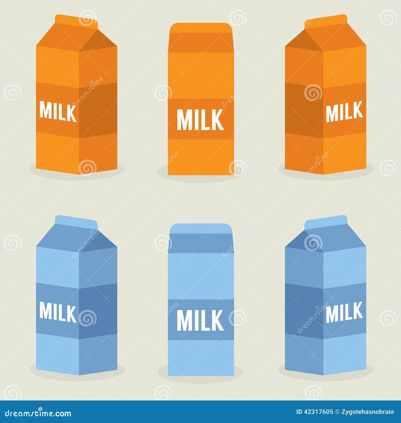 Milk Boxes stock vector. Illustration of packaging, design - 42317605
