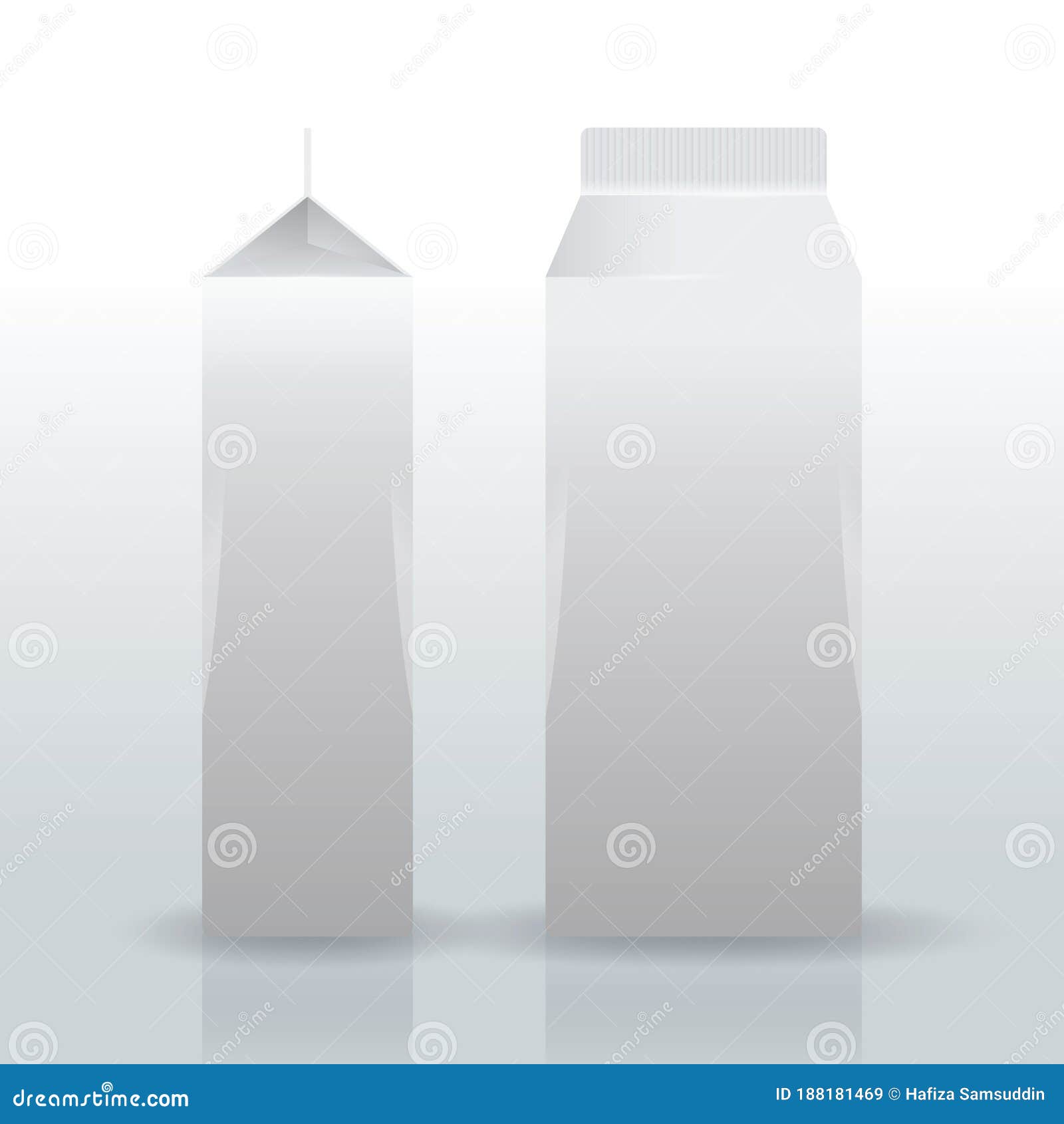 Milk Boxes. Vector Illustration Decorative Design Stock Vector ...